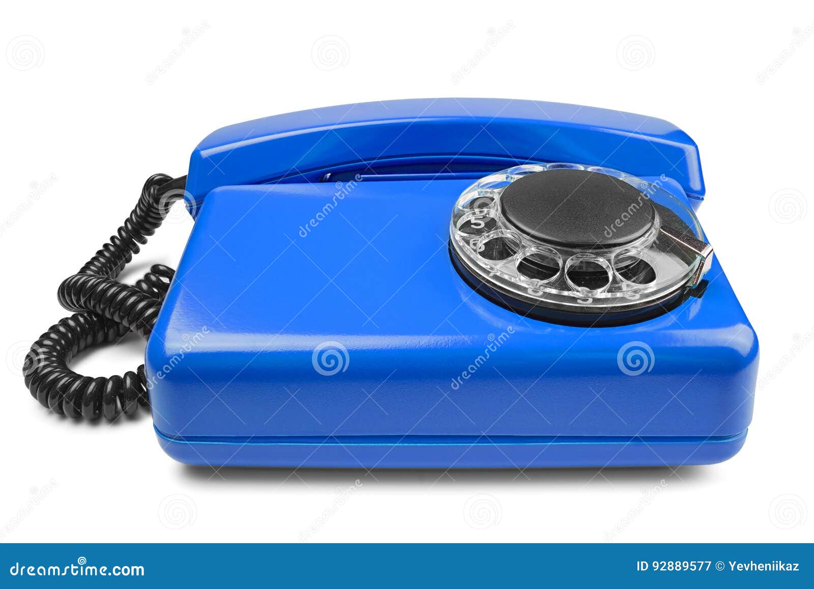 Landline Blue Phone on Background with a Shadow Stock Image - Image of ...