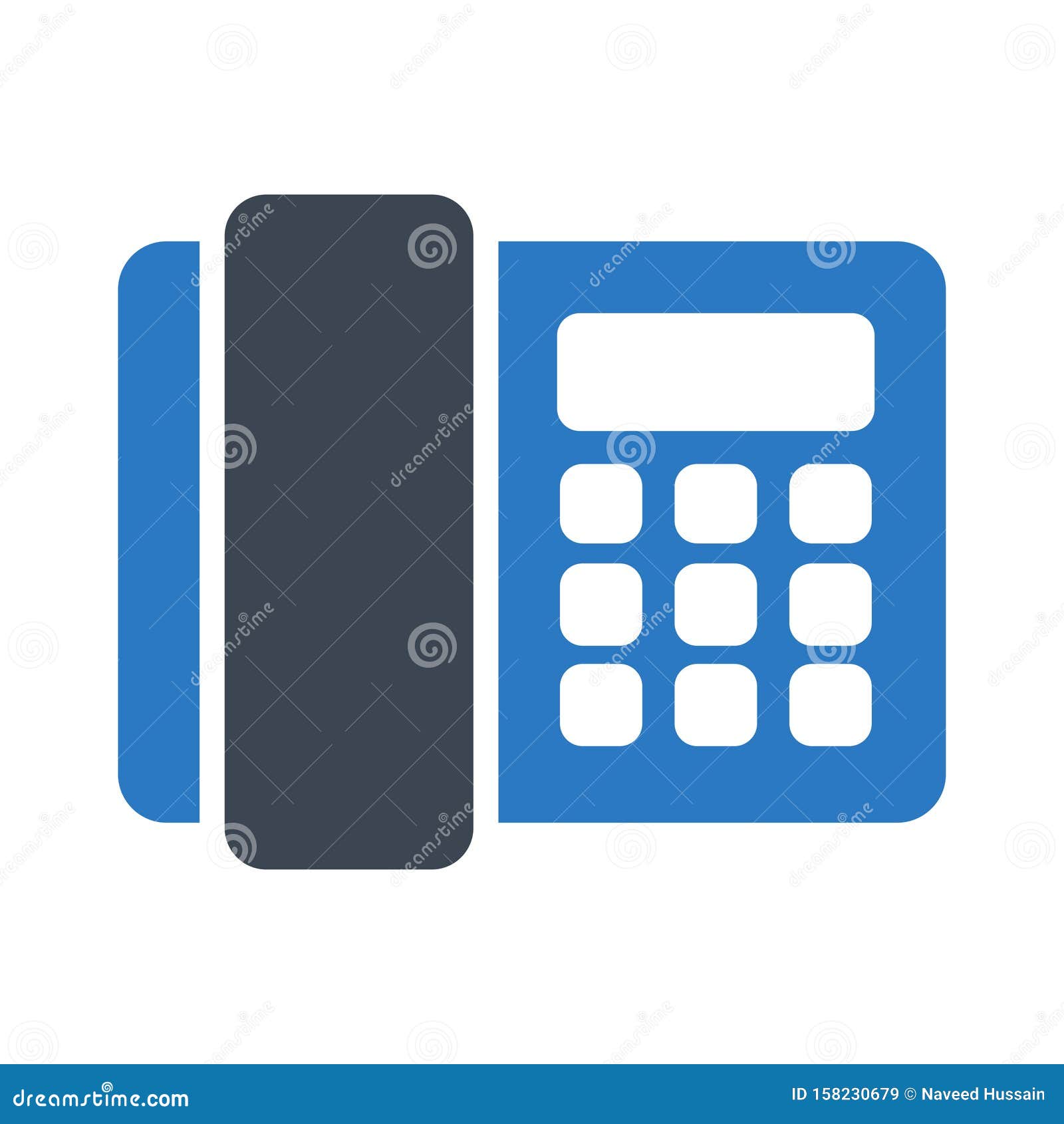 Landline Glyph Colour Vector Icon Stock Vector - Illustration of vector ...