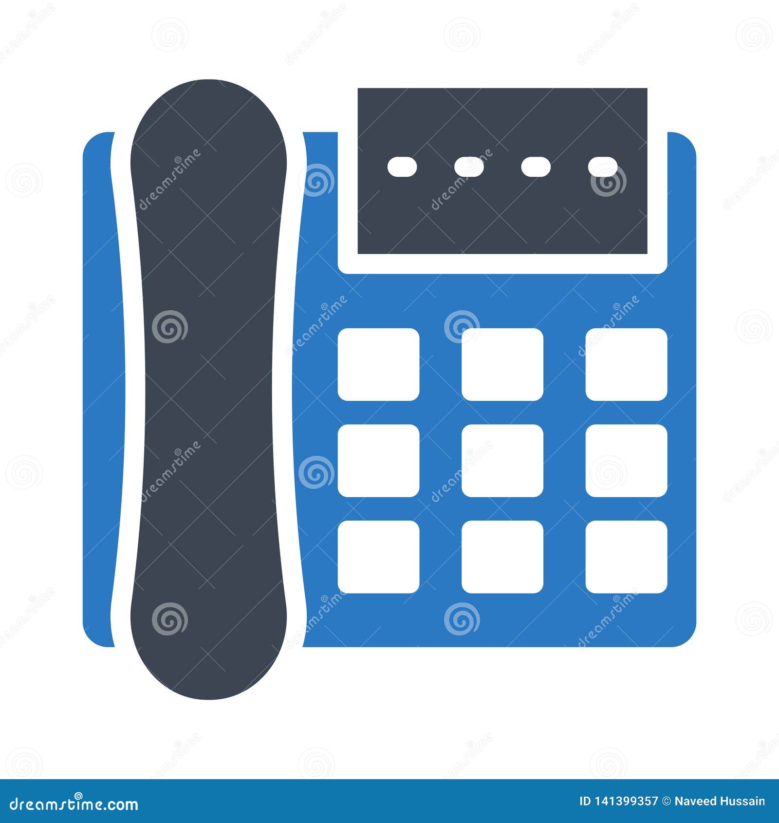Landline Glyph Color Flat Vector Icon Stock Vector - Illustration of ...
