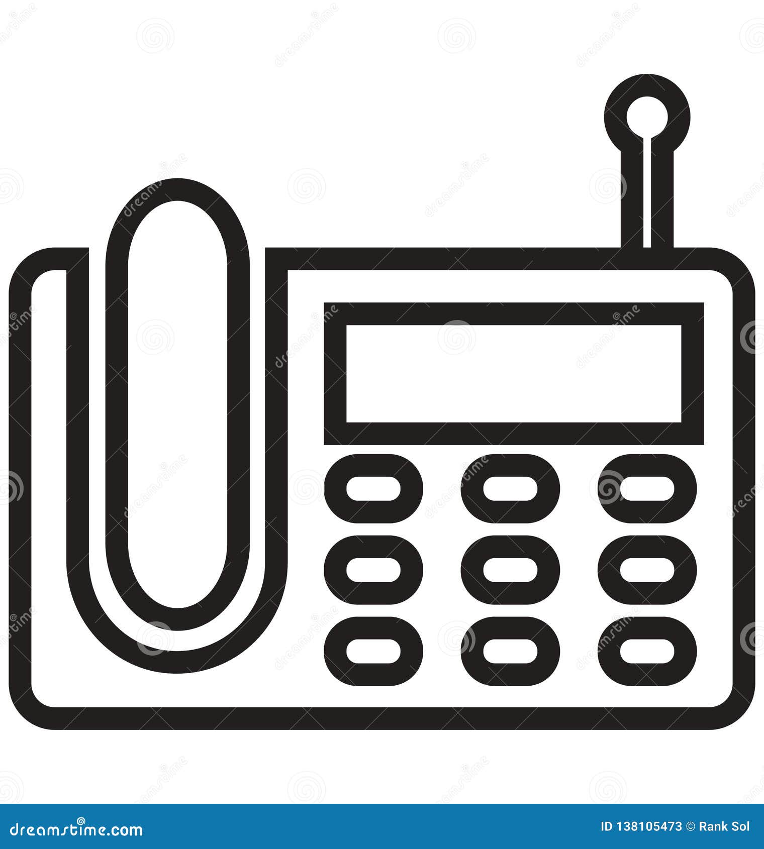 Landline Isolated Vector Icon that Can Be Easily Modified or Edit Stock ...