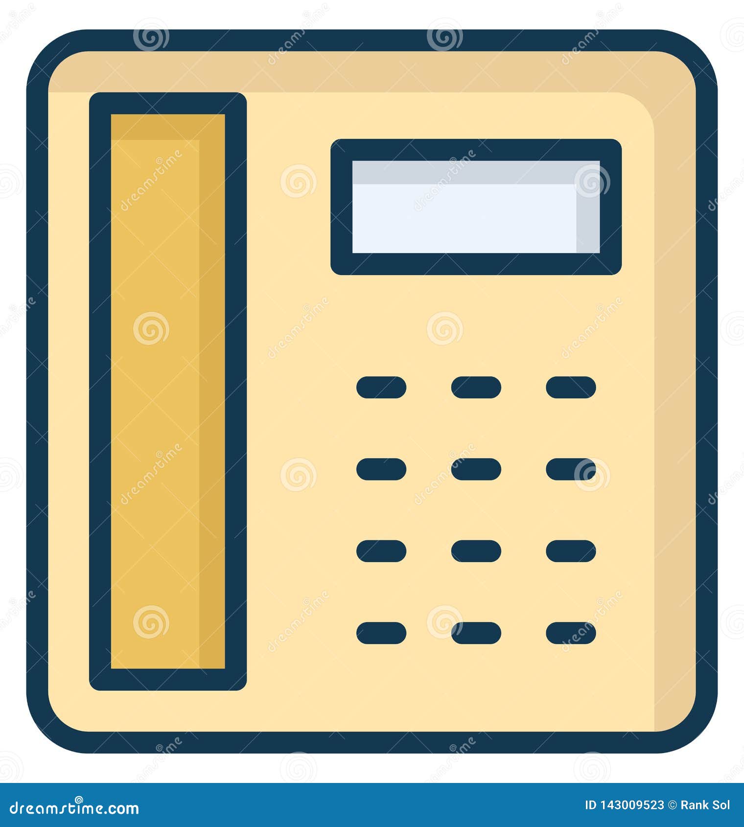 Landline Isolated Vector Icon Which Can Easily Modify or Edit Landline ...