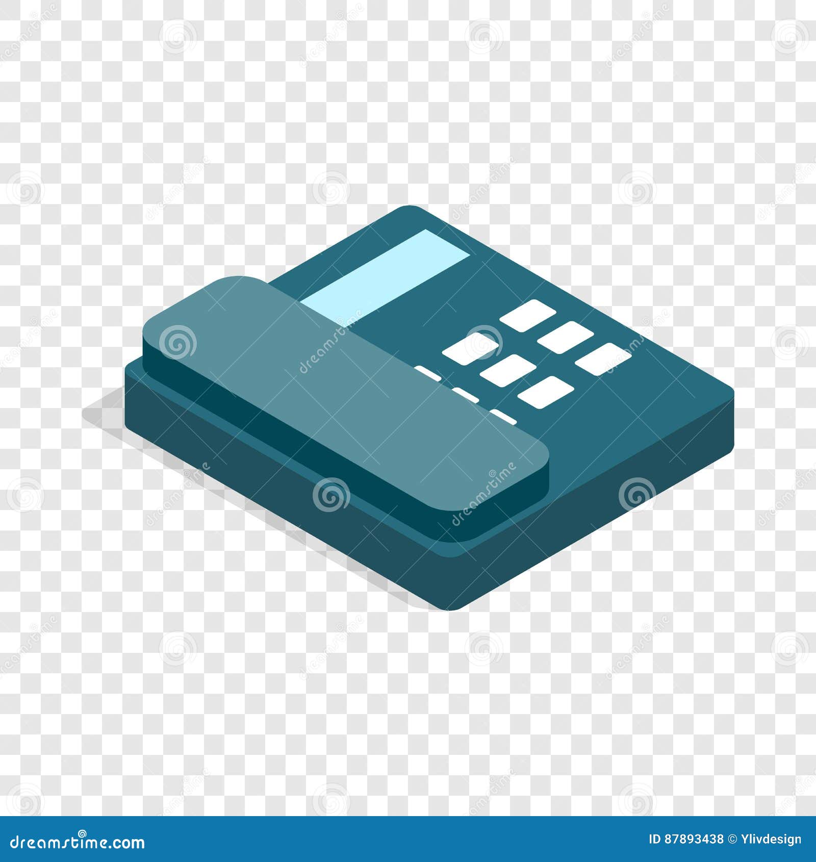 Landline isometric icon stock vector. Illustration of figures - 87893438