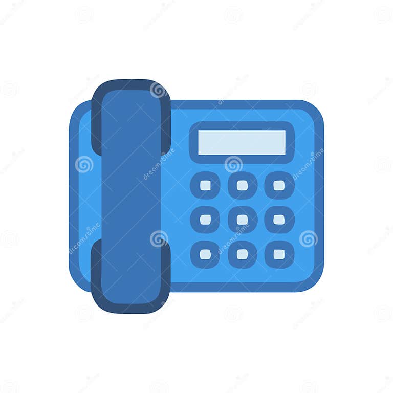 Landline Phone Icon for Communication Stock Vector - Illustration of ...