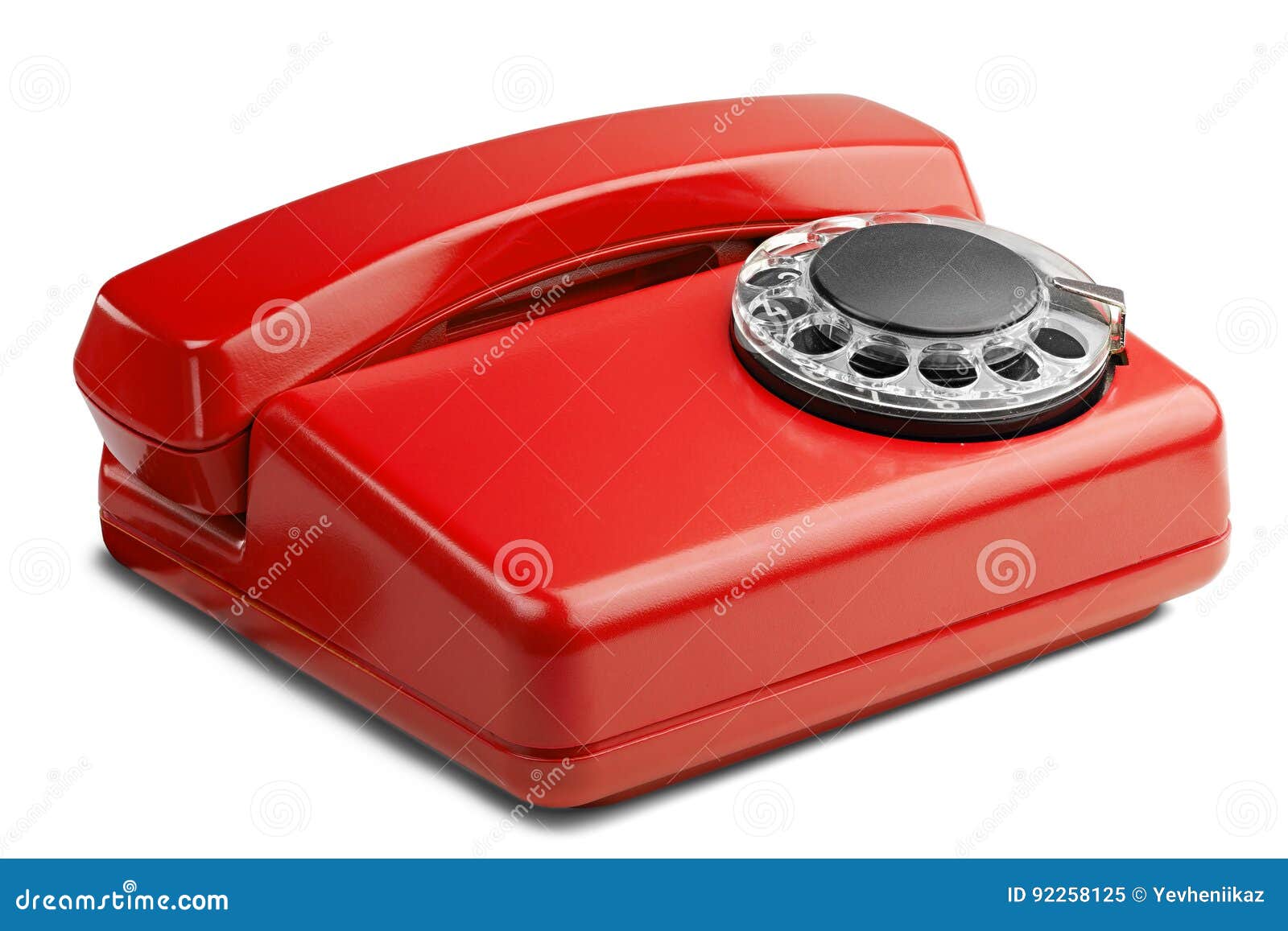 Landline Red Phone on Isolated Background with a Shadow Stock Image ...