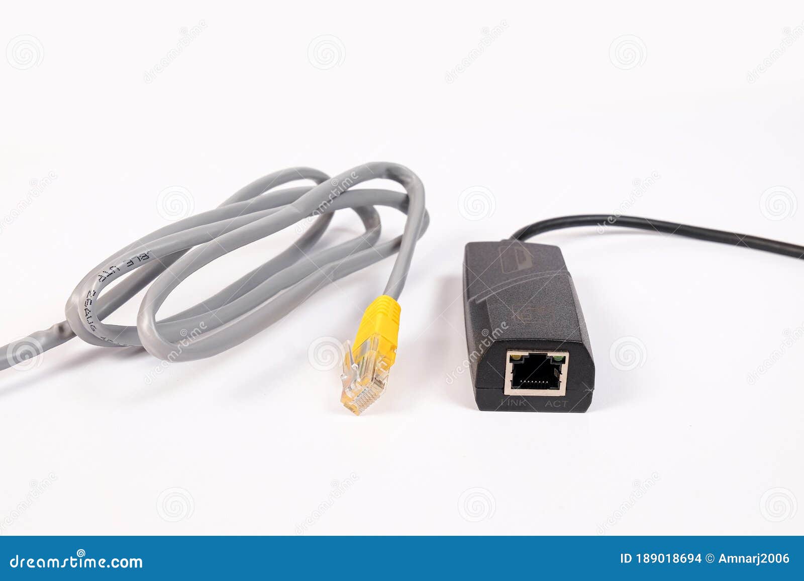 Landline RJ45 Adaptor To USB Jack for Computer Stock Photo - Image of ...