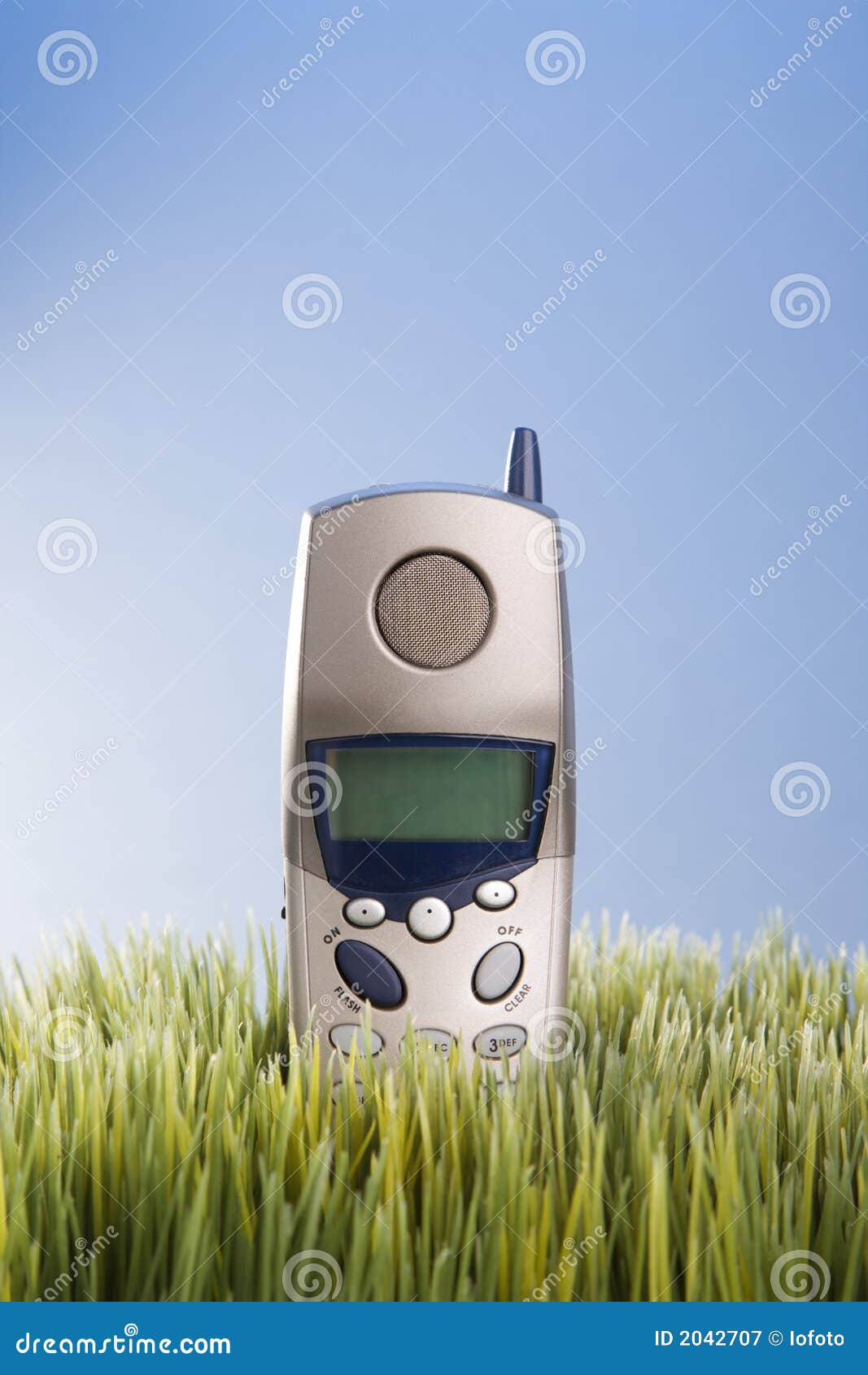 Landline Telephone Placed in Grass. Stock Image - Image of talk ...