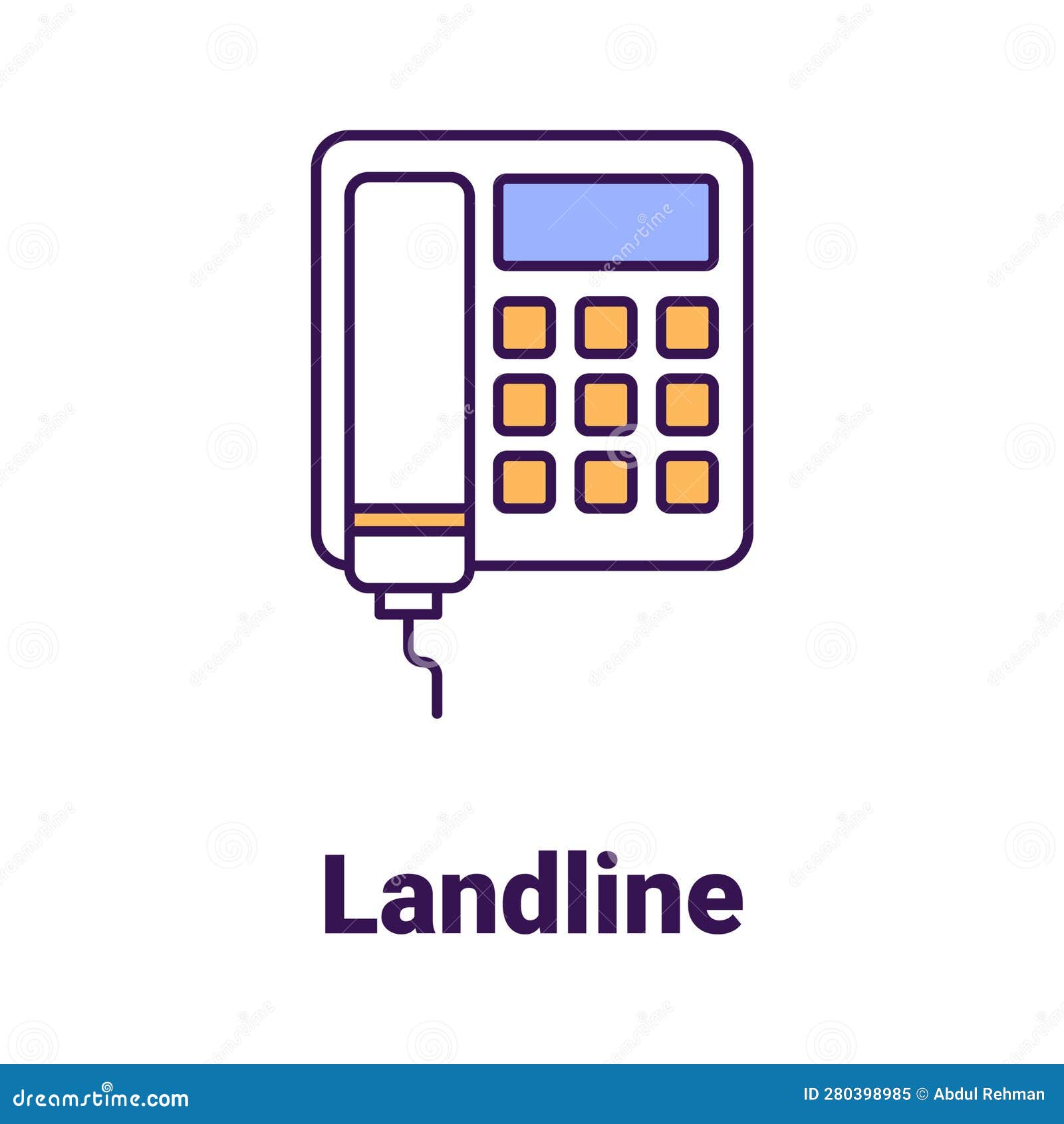 Landline Vector Icon Easily Modify. Stock Vector - Illustration of ...