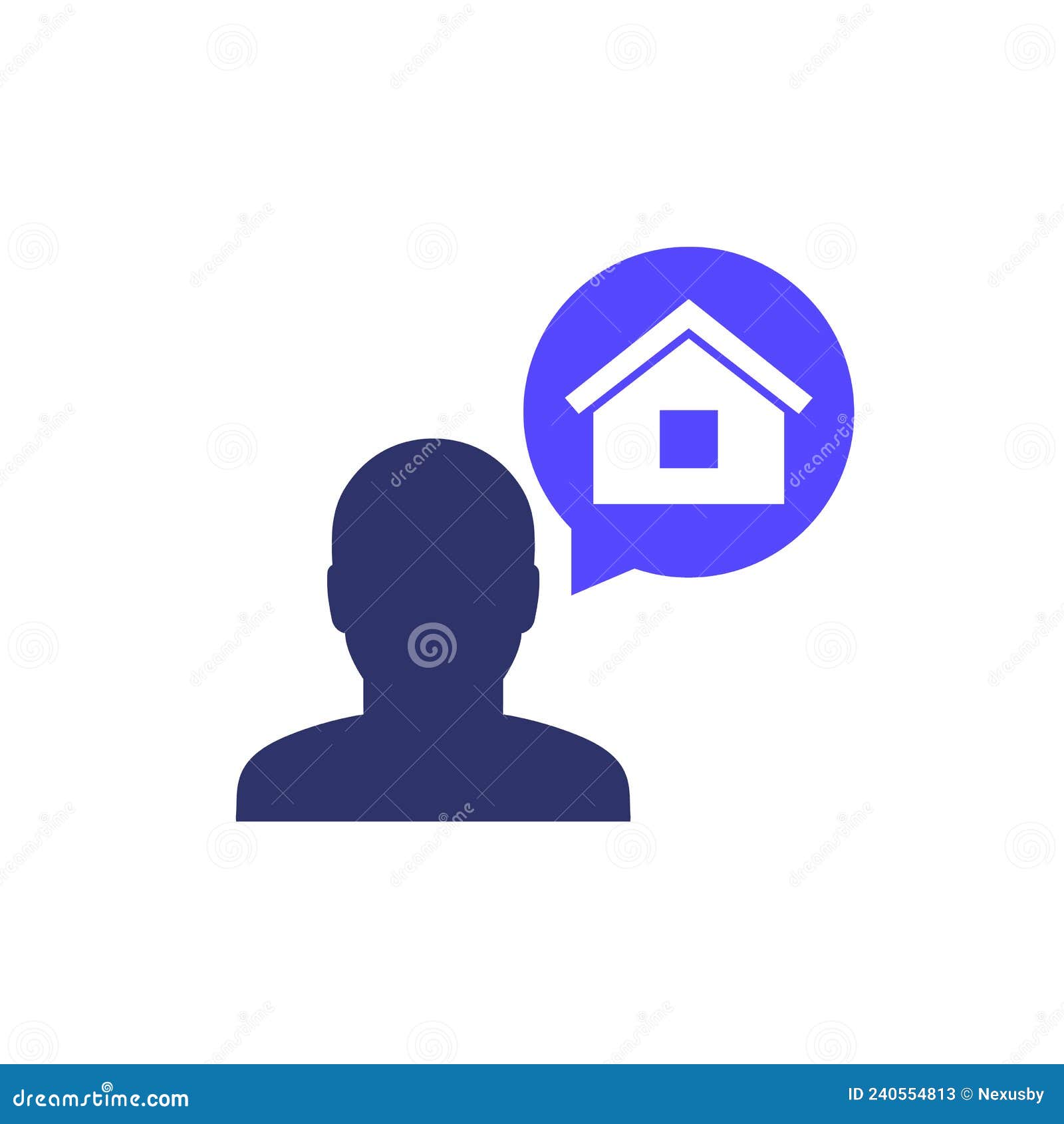 Landlord Icon on White, Vector Stock Vector - Illustration of house ...