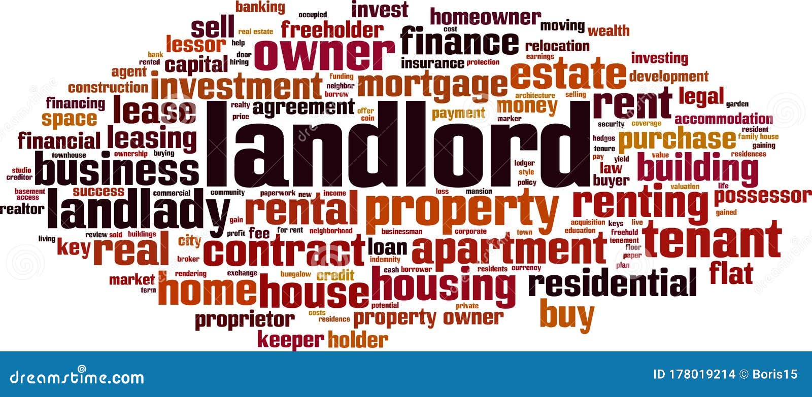 Landlord word cloud stock vector. Illustration of owner - 178019214