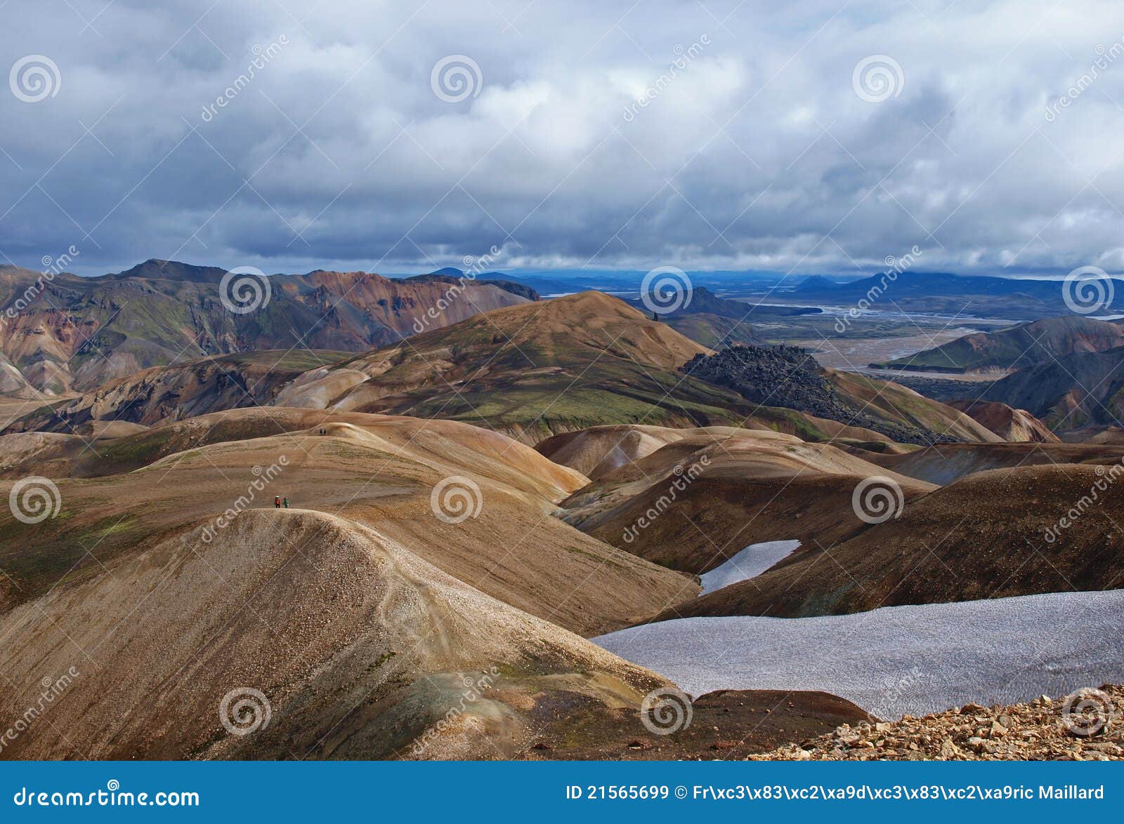 Landmannalaugar Rhyolite Hills, Iceland Stock Image - Image of cloudy ...