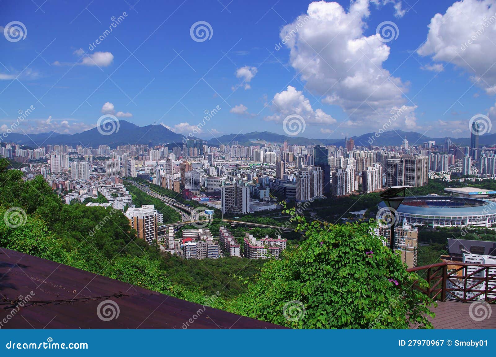Landmark Building of Chinese City Stock Image - Image of build, blove ...