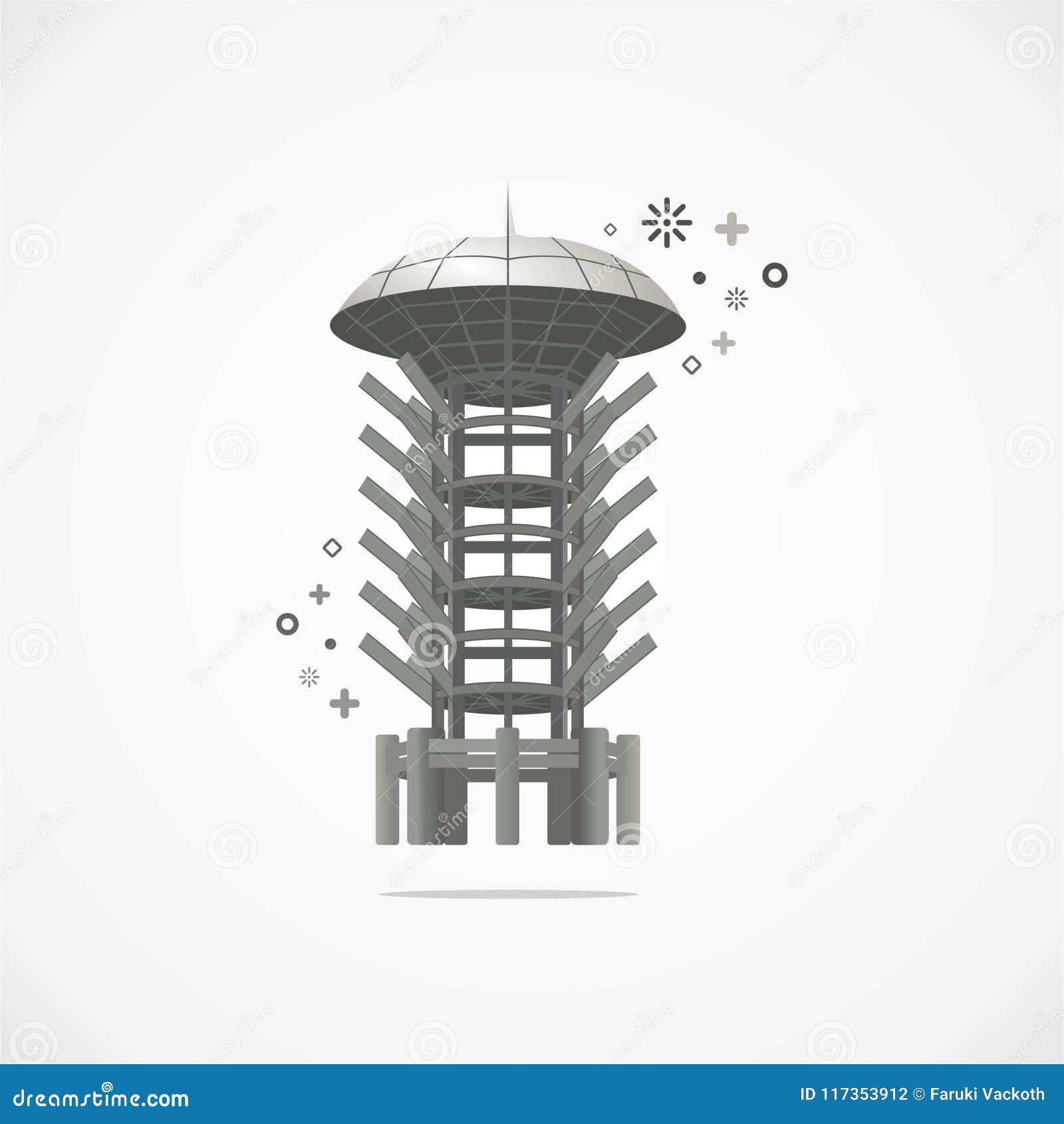 Landmark City Vector Cilegon Stock Vector - Illustration of mubarak ...