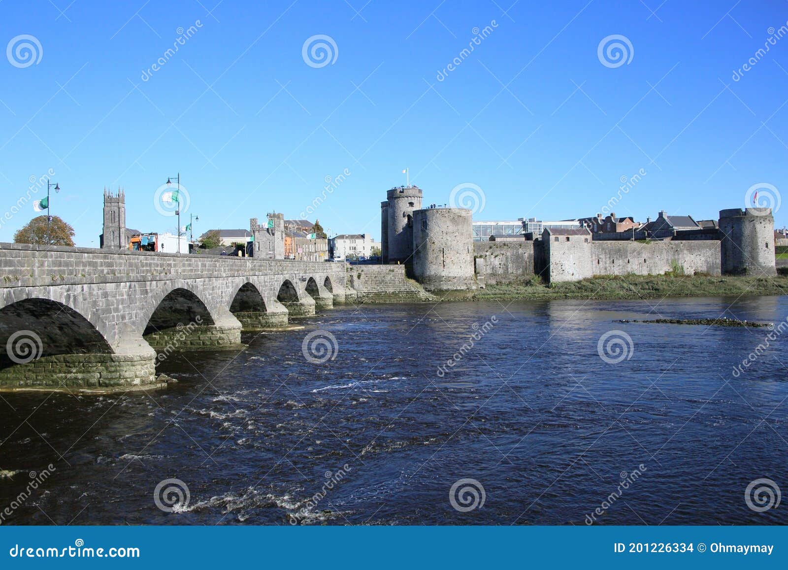 Historic Limerick Castle in Ireland Stock Photo - Image of castle ...