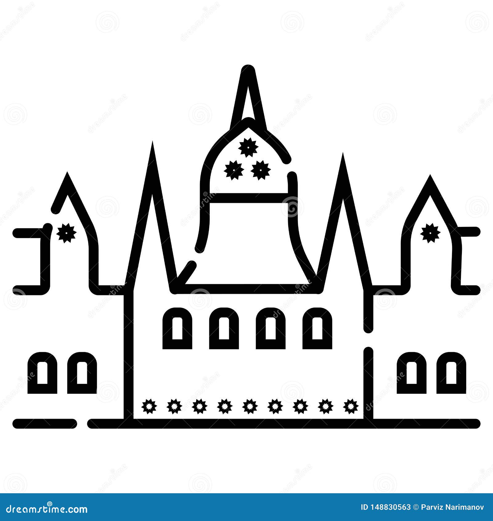 Landmark icon of Budapest stock illustration. Illustration of building ...