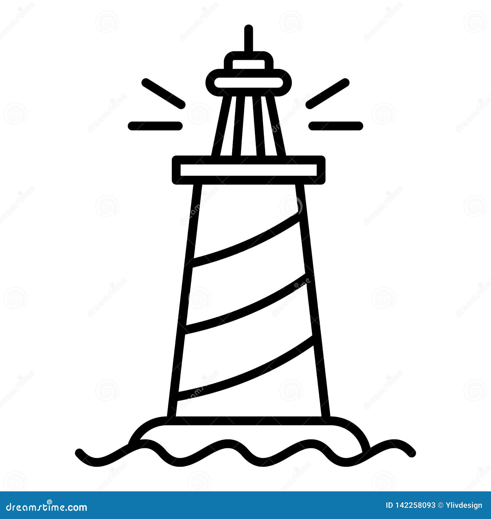 Landmark Lighthouse Icon, Outline Style Stock Vector - Illustration of ... Landmark Lighthouse Icon, Outline Style Stock Vector - Illustration of ...