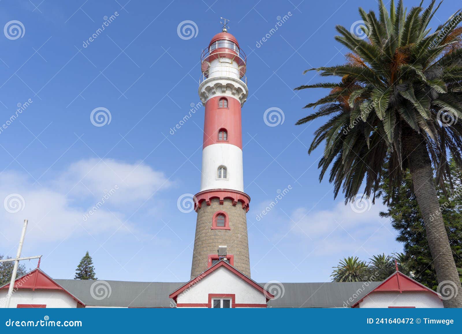 Landmark Lighthouse in Swakopmund, Namibia Stock Photo - Image of road ...