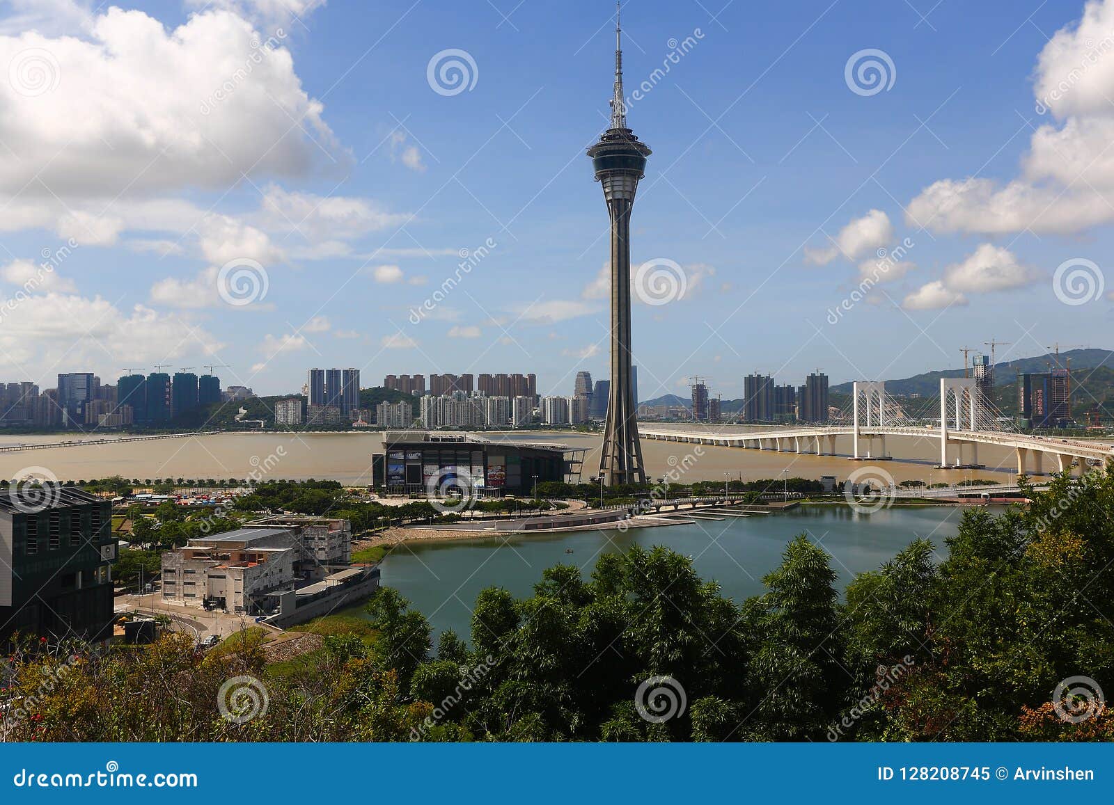 The landmark of Macau editorial image. Image of located - 128208745