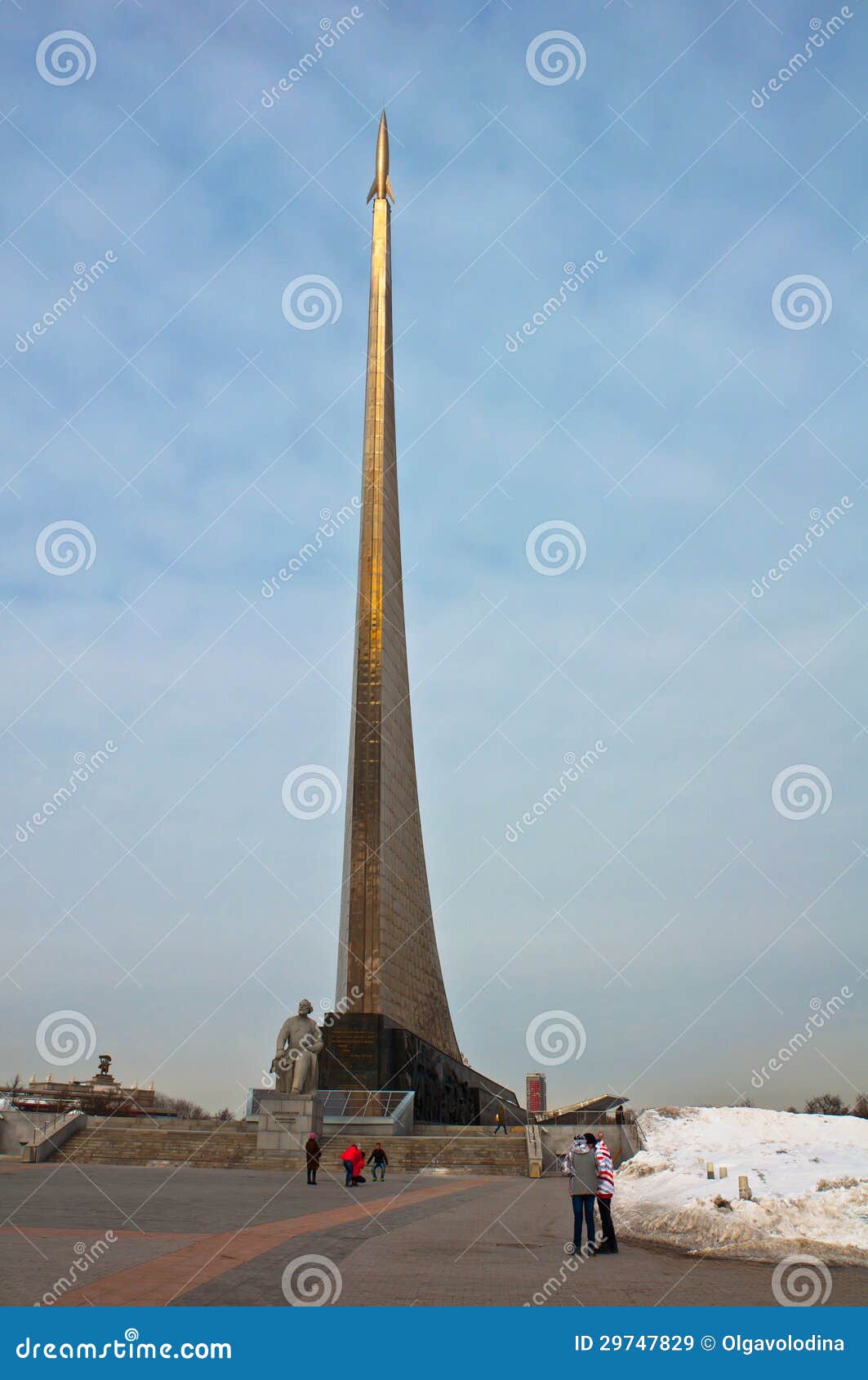 Monument To the Conquerors of Space. Moscow Editorial Stock Image ...