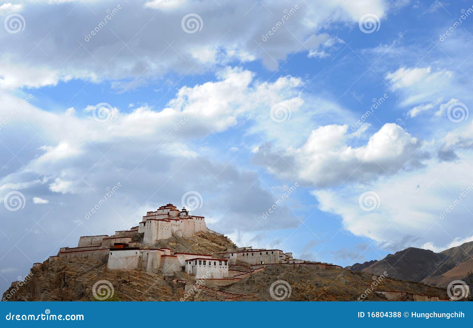 Landmark in Tibet stock photo. Image of dzong, china - 16804388