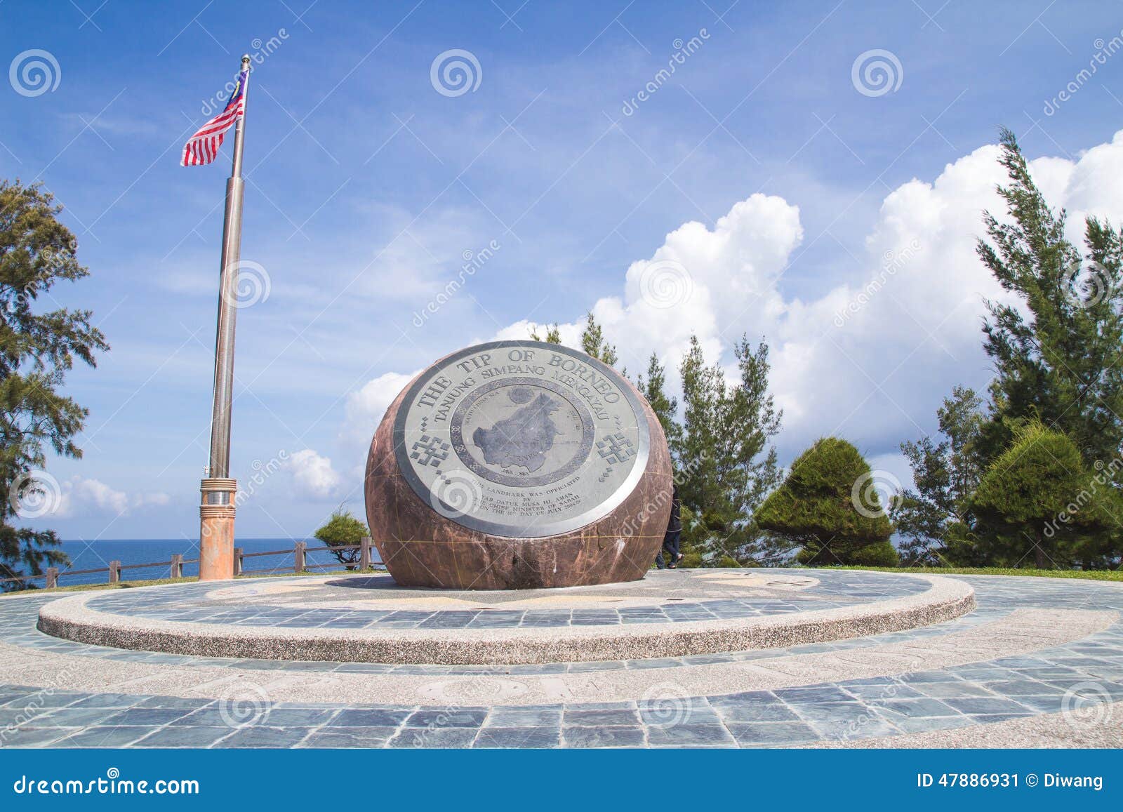 Landmark at Tip of Borneo in North of Sabah, Malaysia Stock Image ...