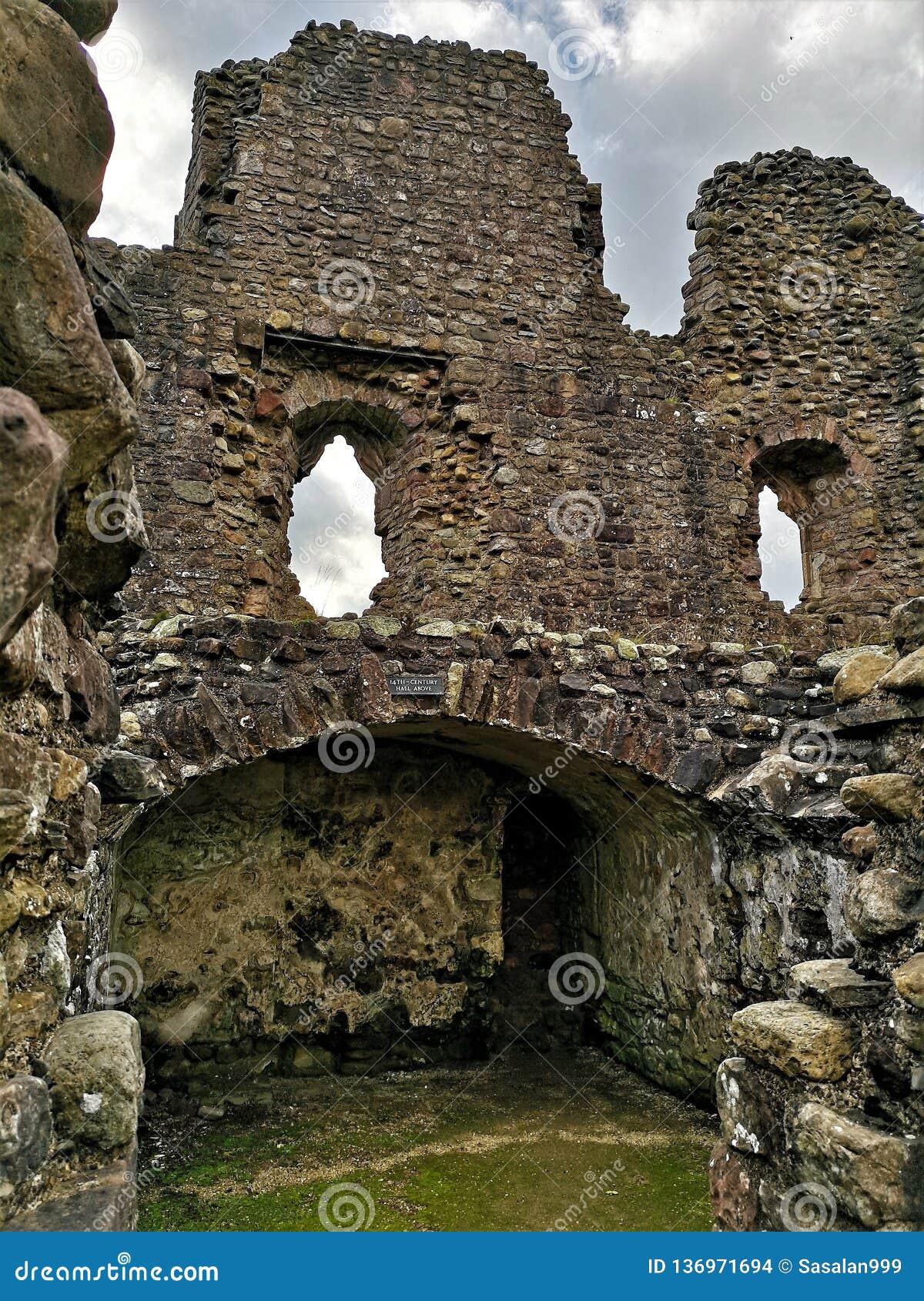 Landmarks of Cumbria - Brough Castle Ruins Stock Photo - Image of ...