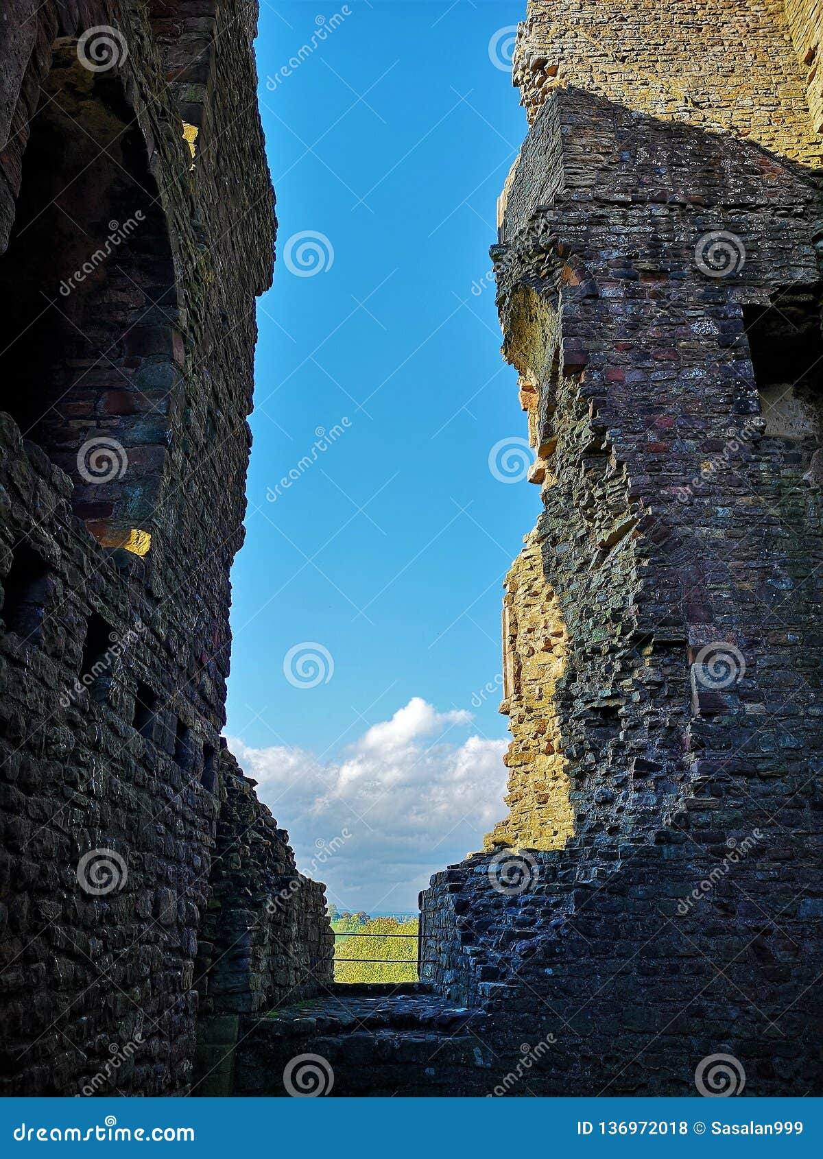 Landmarks of Cumbria - Brough Castle Ruins Stock Photo - Image of ...
