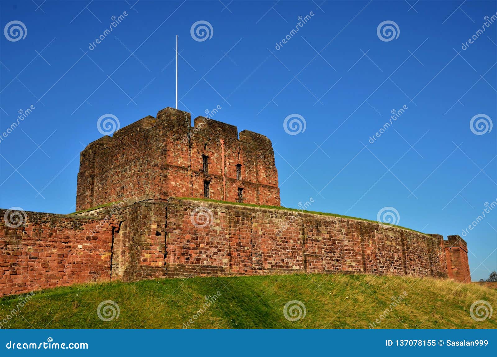 Landmarks of Cumbria - Carlisle Castle Stock Image - Image of historic ...