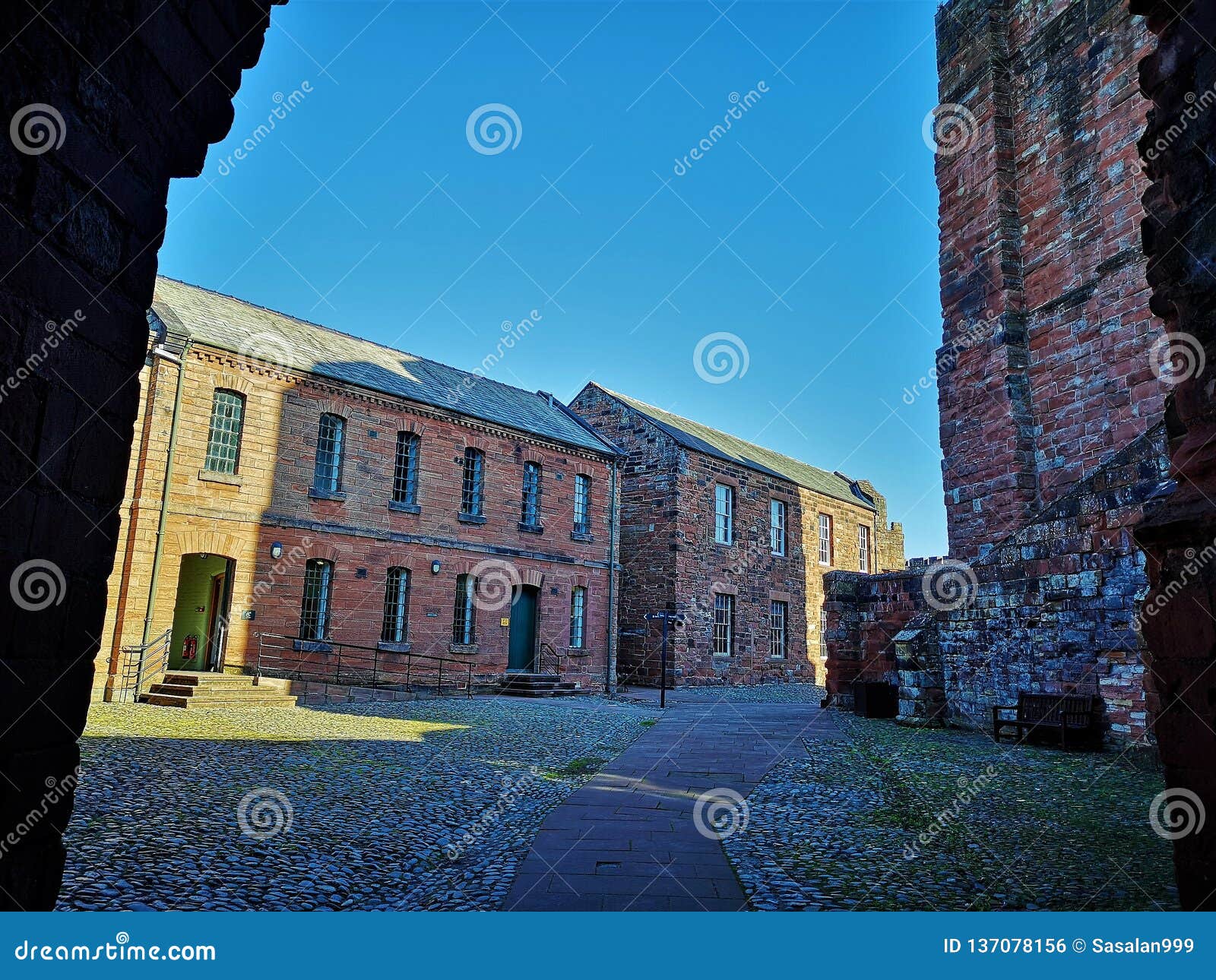 Landmarks of Cumbria - Carlisle Castle Stock Photo - Image of ...
