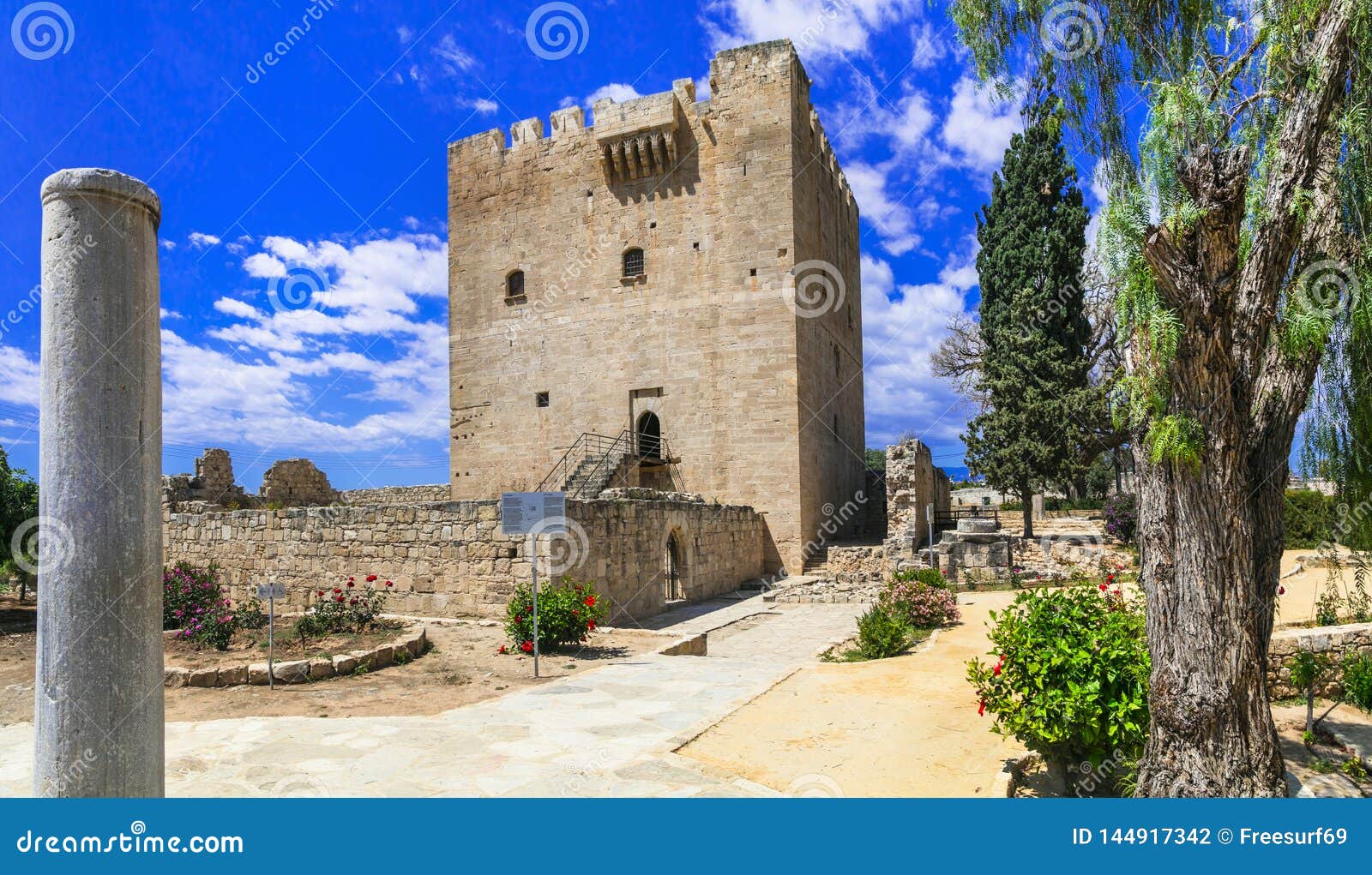 Landmarks of Cyprus - Kolossi Castle in Limassol Area Stock Photo ...