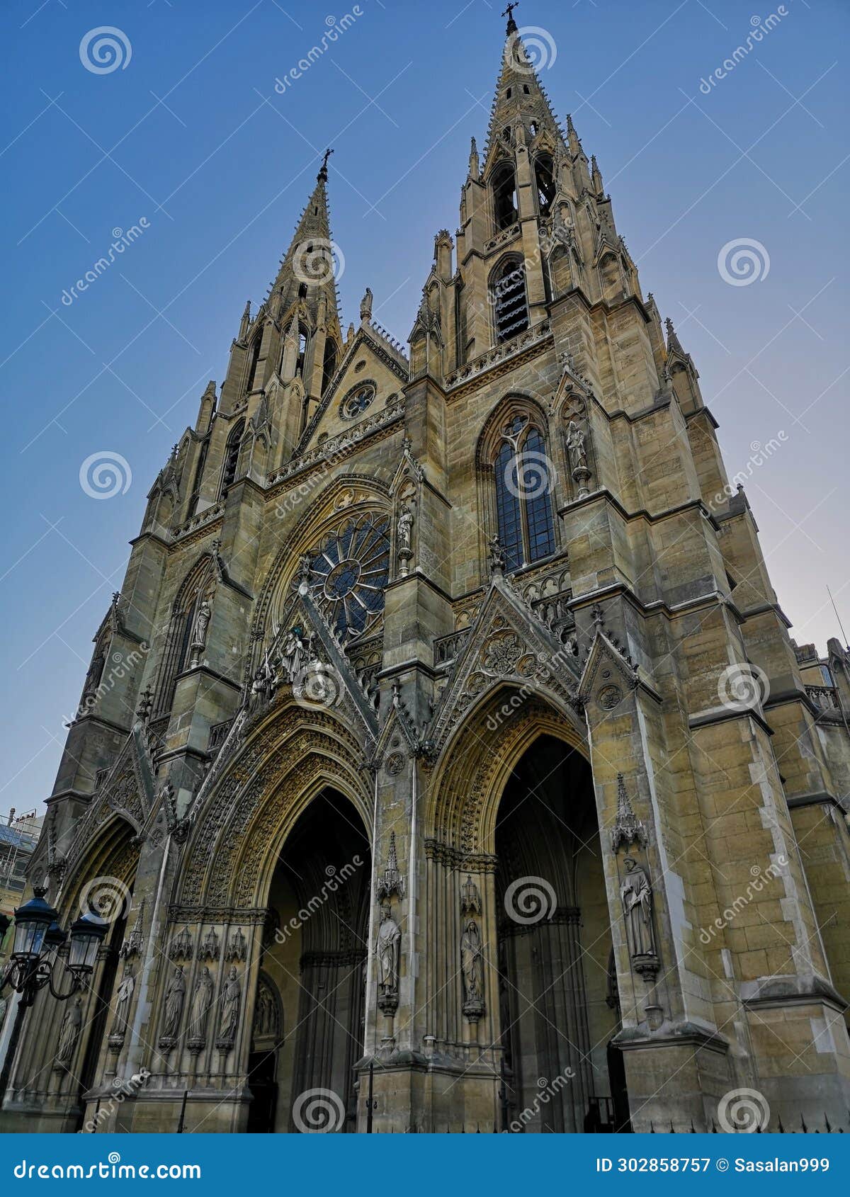 Landmarks of Paris - La Basilique Sainte Clotilde Stock Image - Image ...