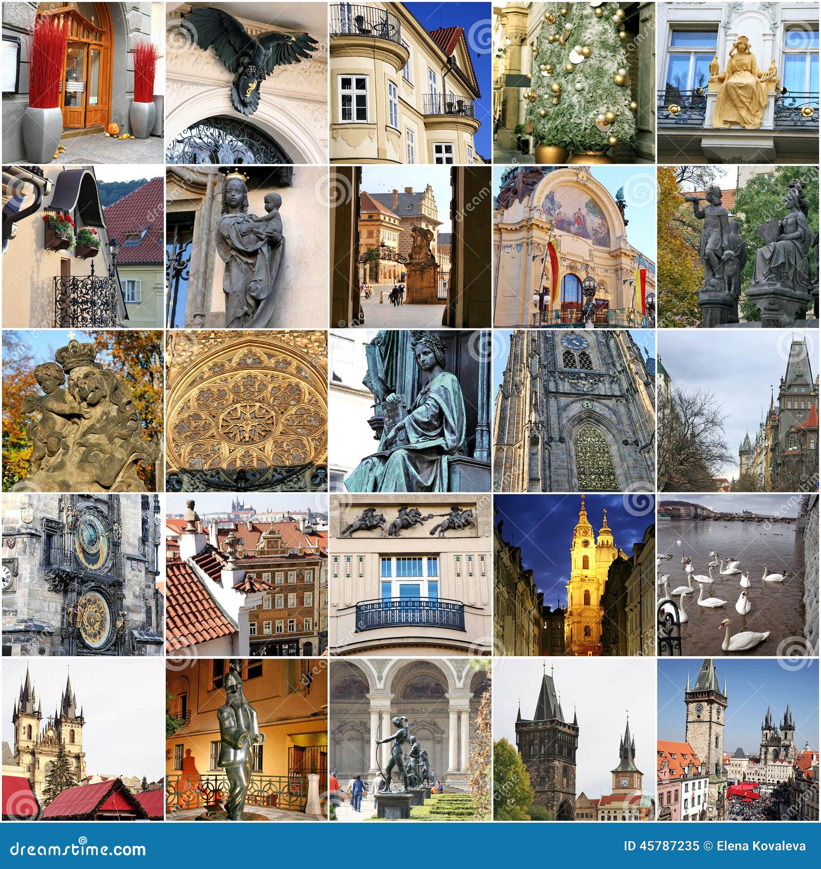 Landmarks of Prague stock image. Image of landmarks, sculpture - 45787235