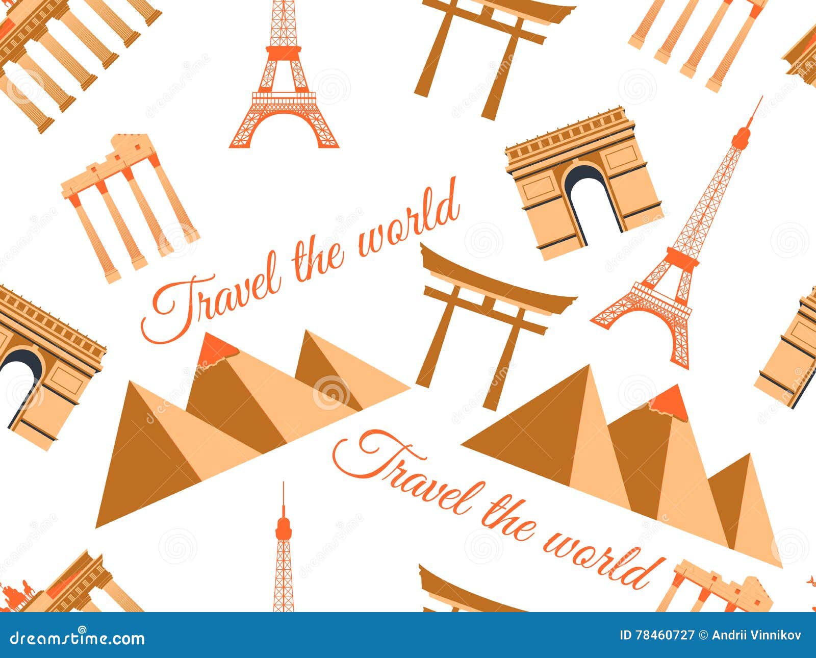 Landmarks Seamless Pattern Seamless Pattern Wonders, Architecture ...