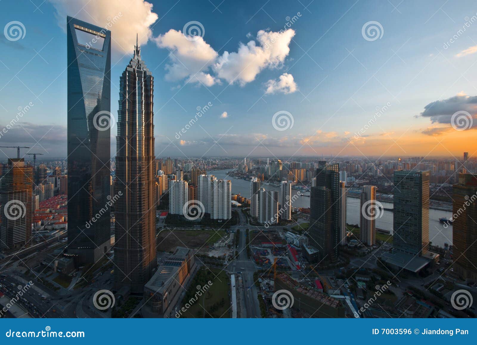 Landmarks of Shanghai China Today Stock Photo - Image of dusk, centre ...