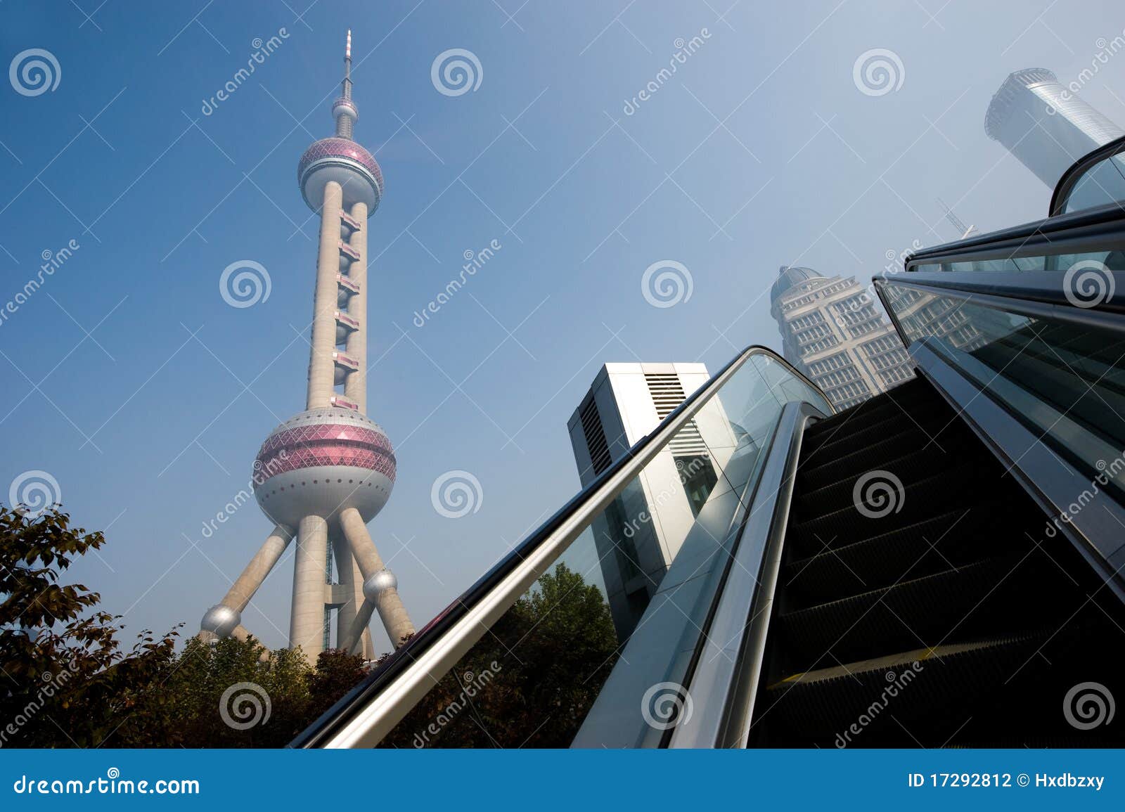 Landmarks of shanghai city editorial photography. Image of base - 17292812