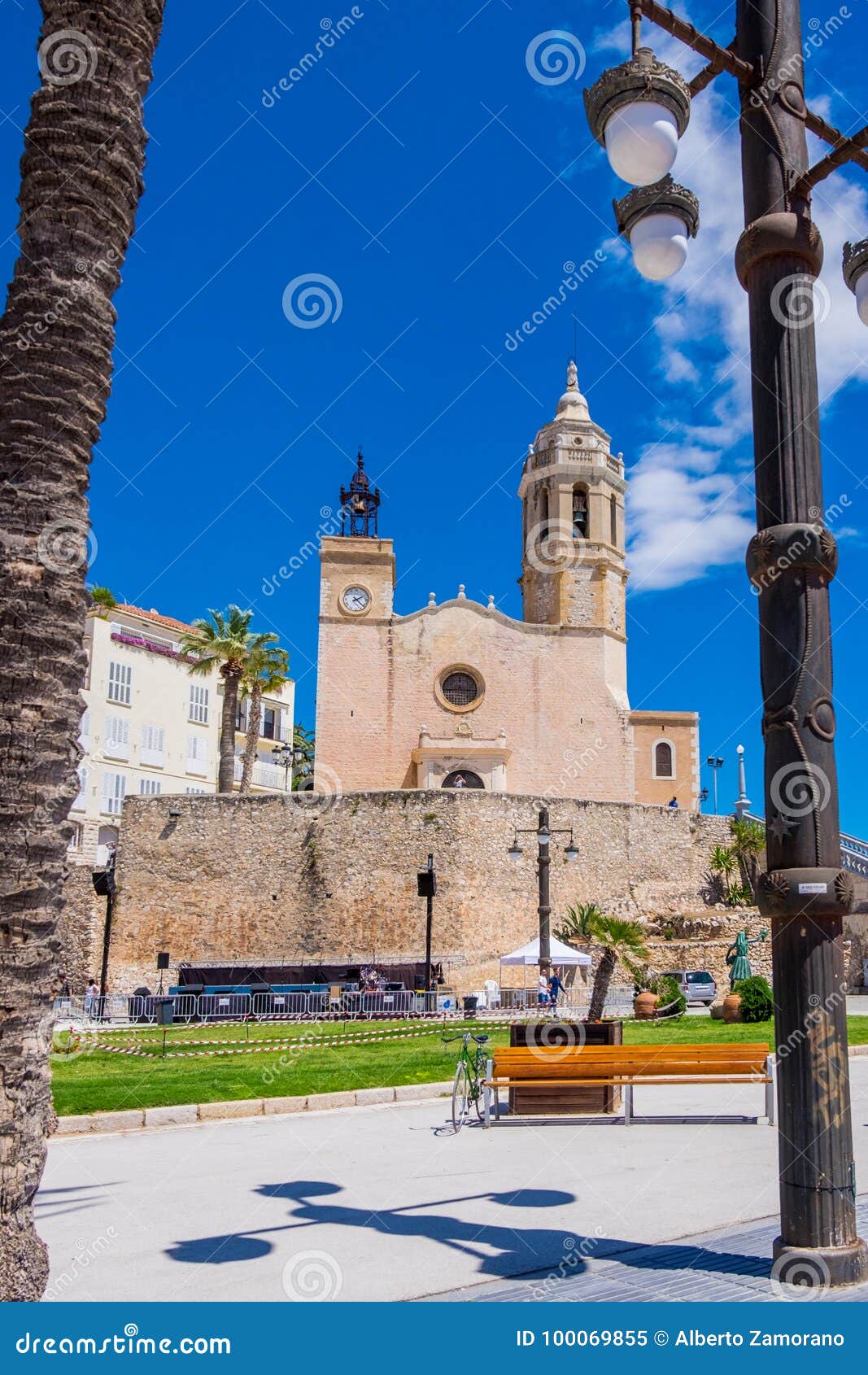 Landmarks of Sitges. editorial image. Image of barcelona - 100069855