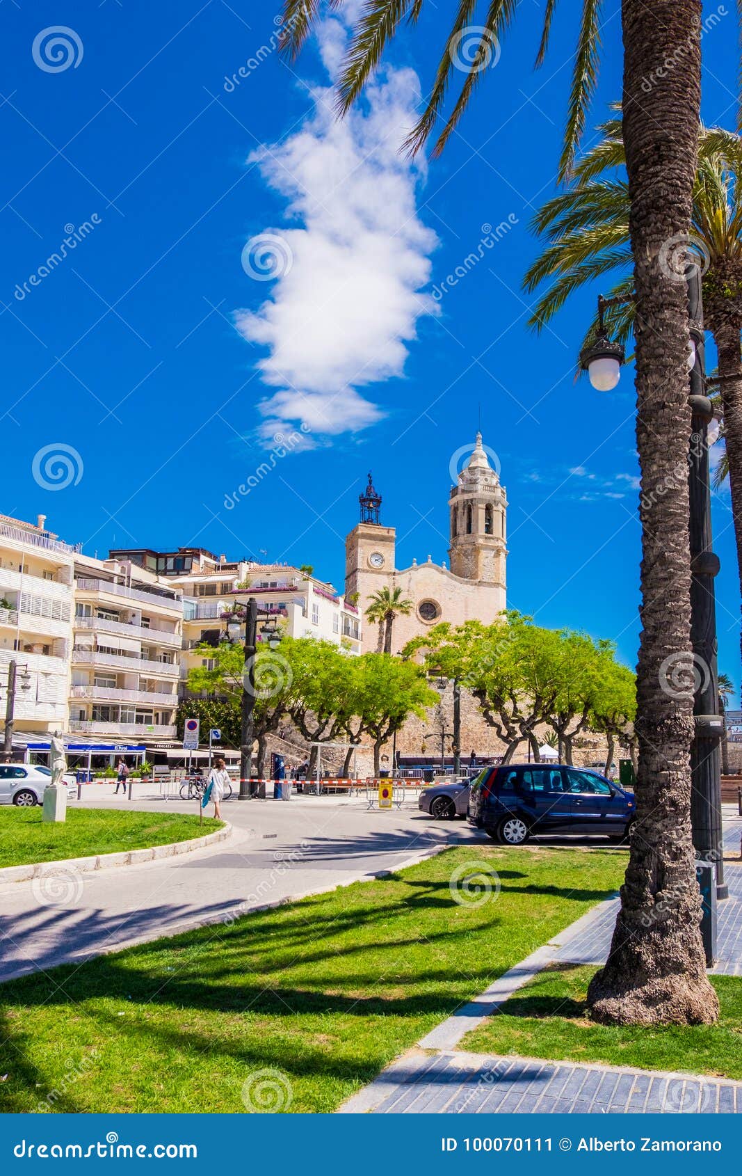 Landmarks of Sitges. editorial photo. Image of mediterranean - 100070111
