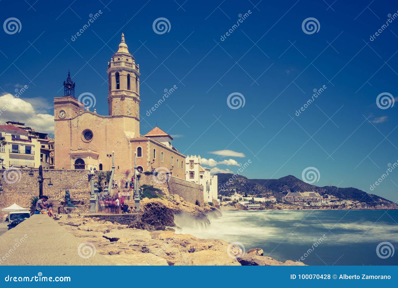 Landmarks of Sitges. editorial stock photo. Image of catalonia - 100070428