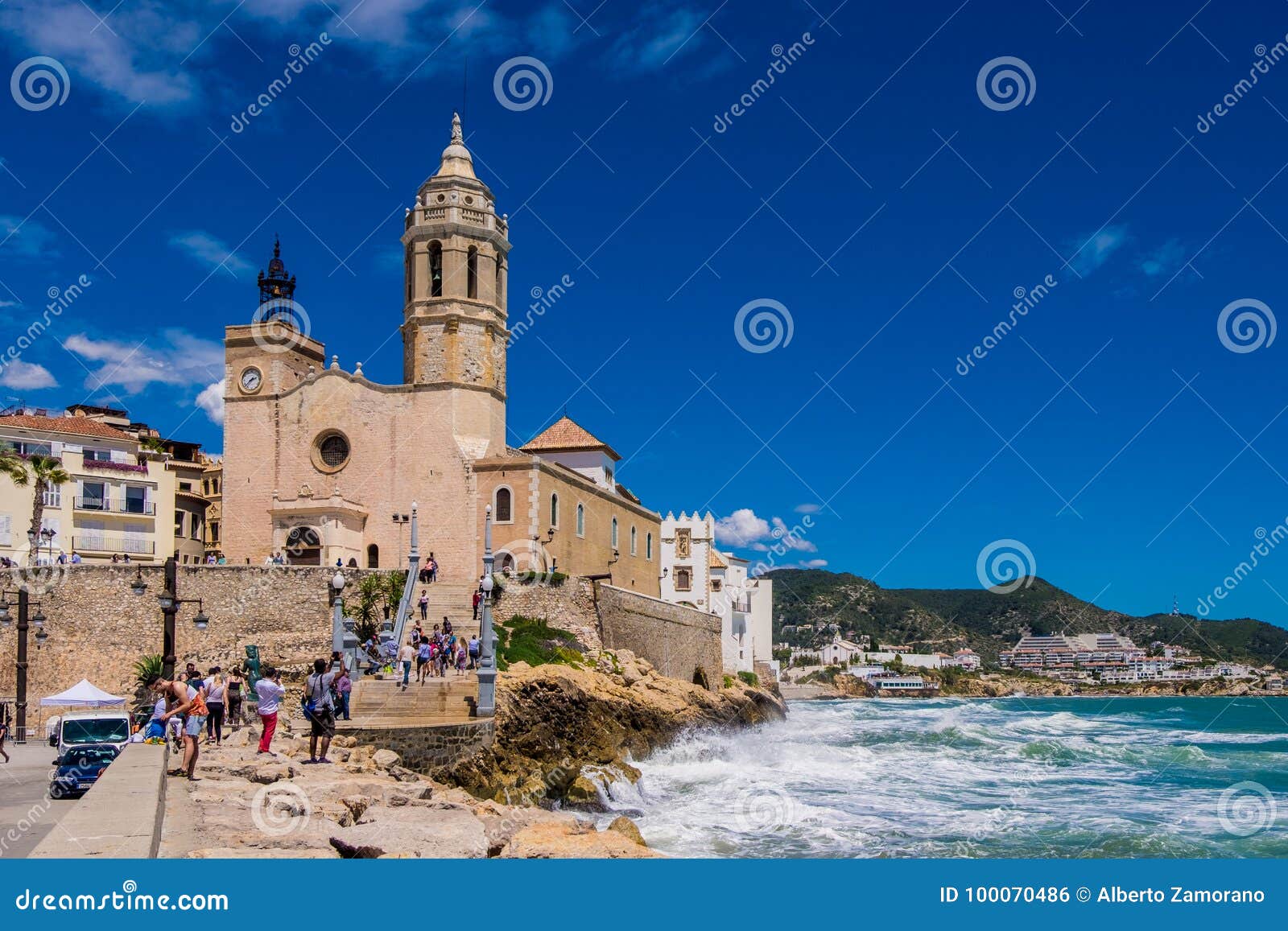Landmarks of Sitges. editorial photo. Image of landmark - 100070486