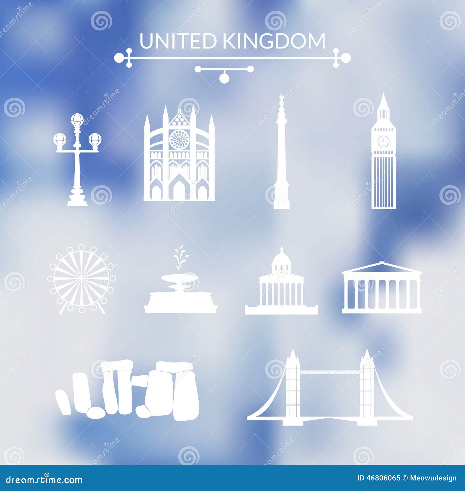 Landmarks of United Kingdom Stock Vector - Illustration of city ...