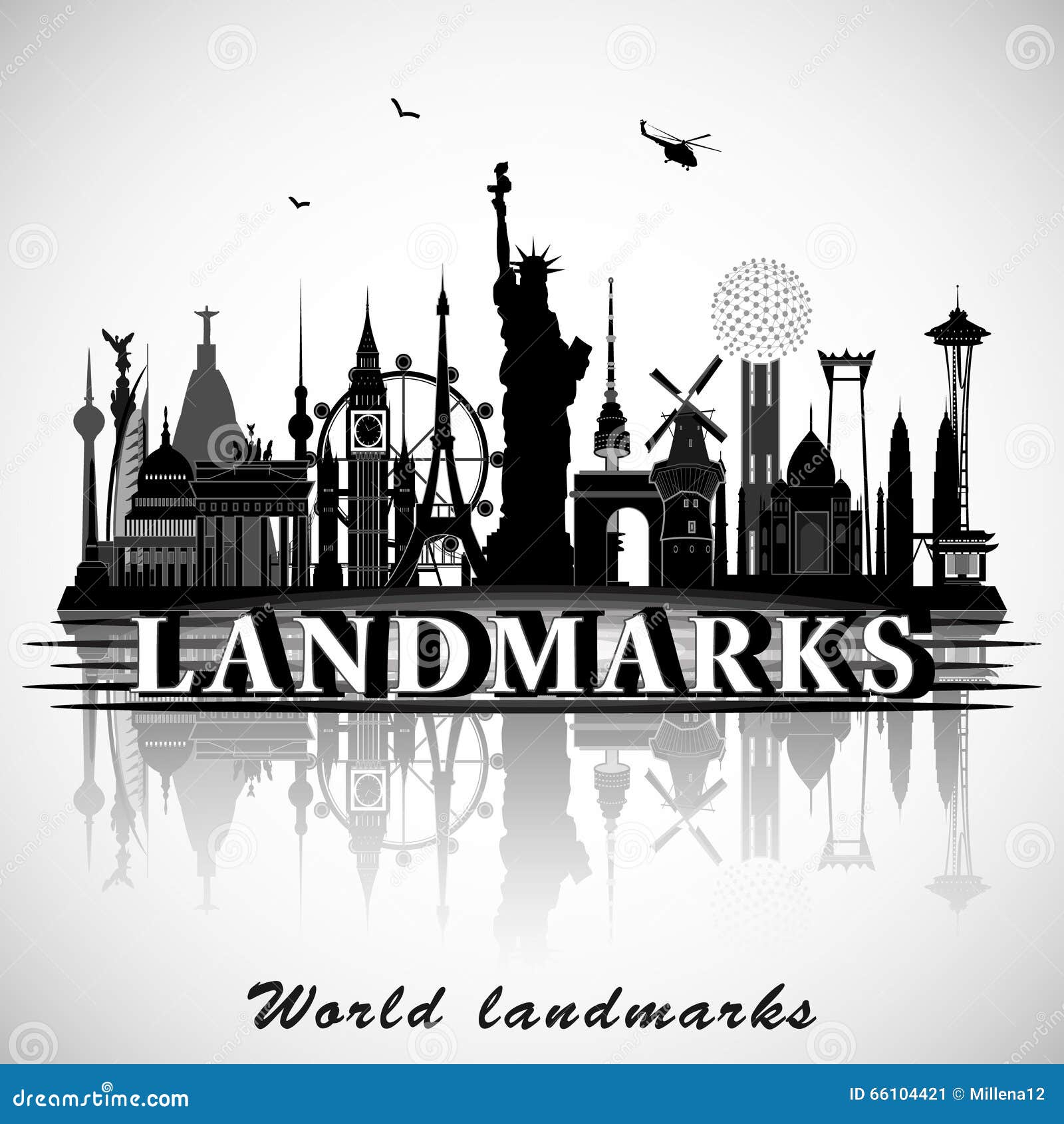 Landmarks Of The World Vector