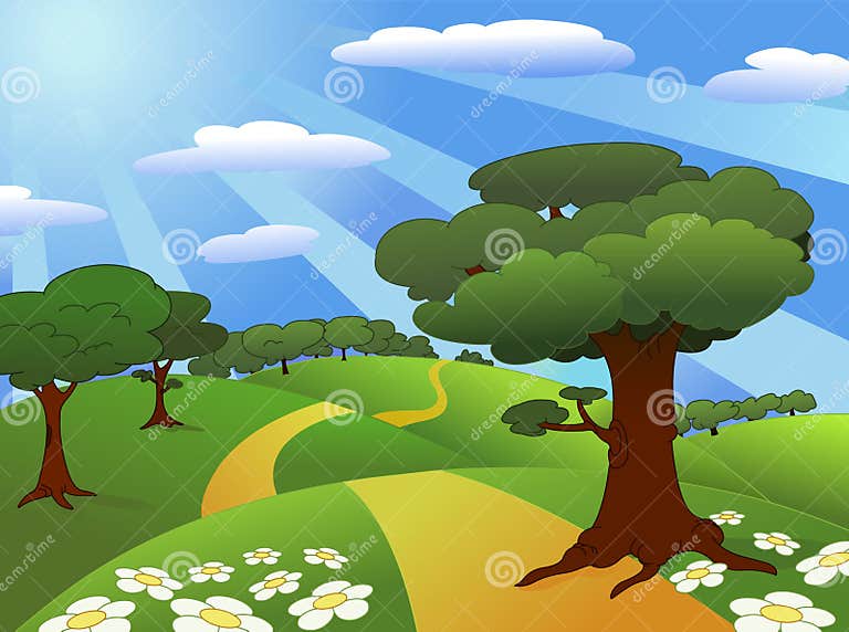 Landscape stock vector. Illustration of environment, land - 13775557
