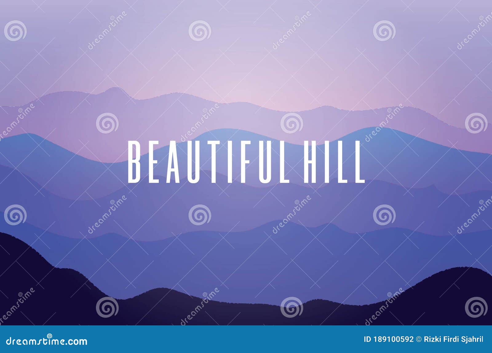 Beautiful Hill View Landscape. Banner. Illustration Stock Vector ...