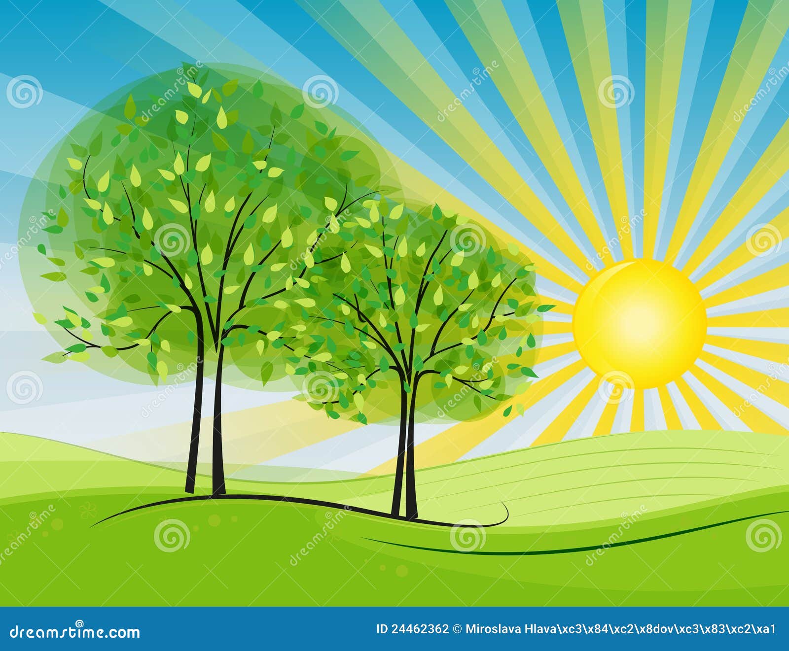 Landscape stock vector. Illustration of beauty, idyllic - 24462362