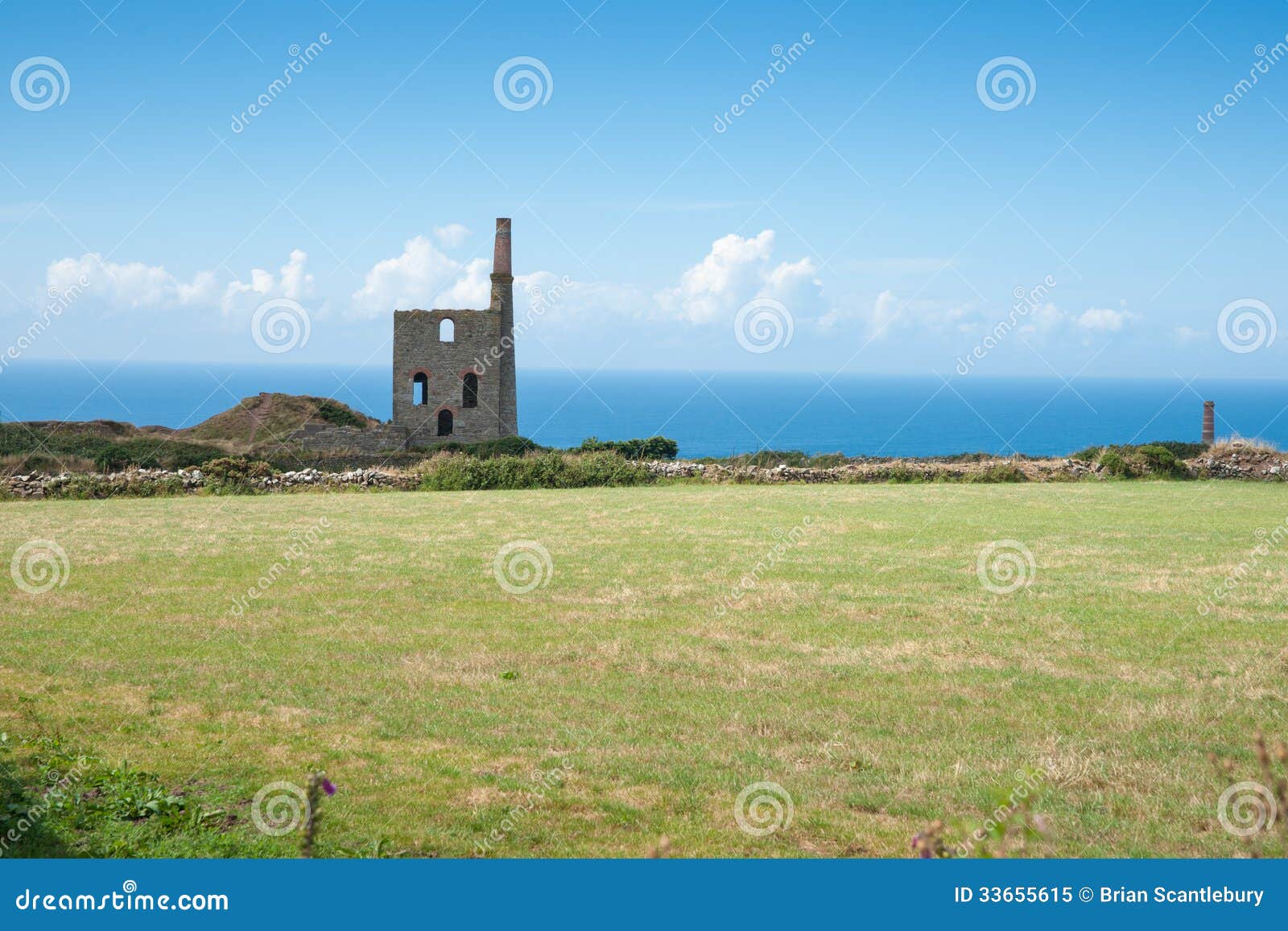 Landscape with Abandoned Structure. Stock Image - Image of deserted ...