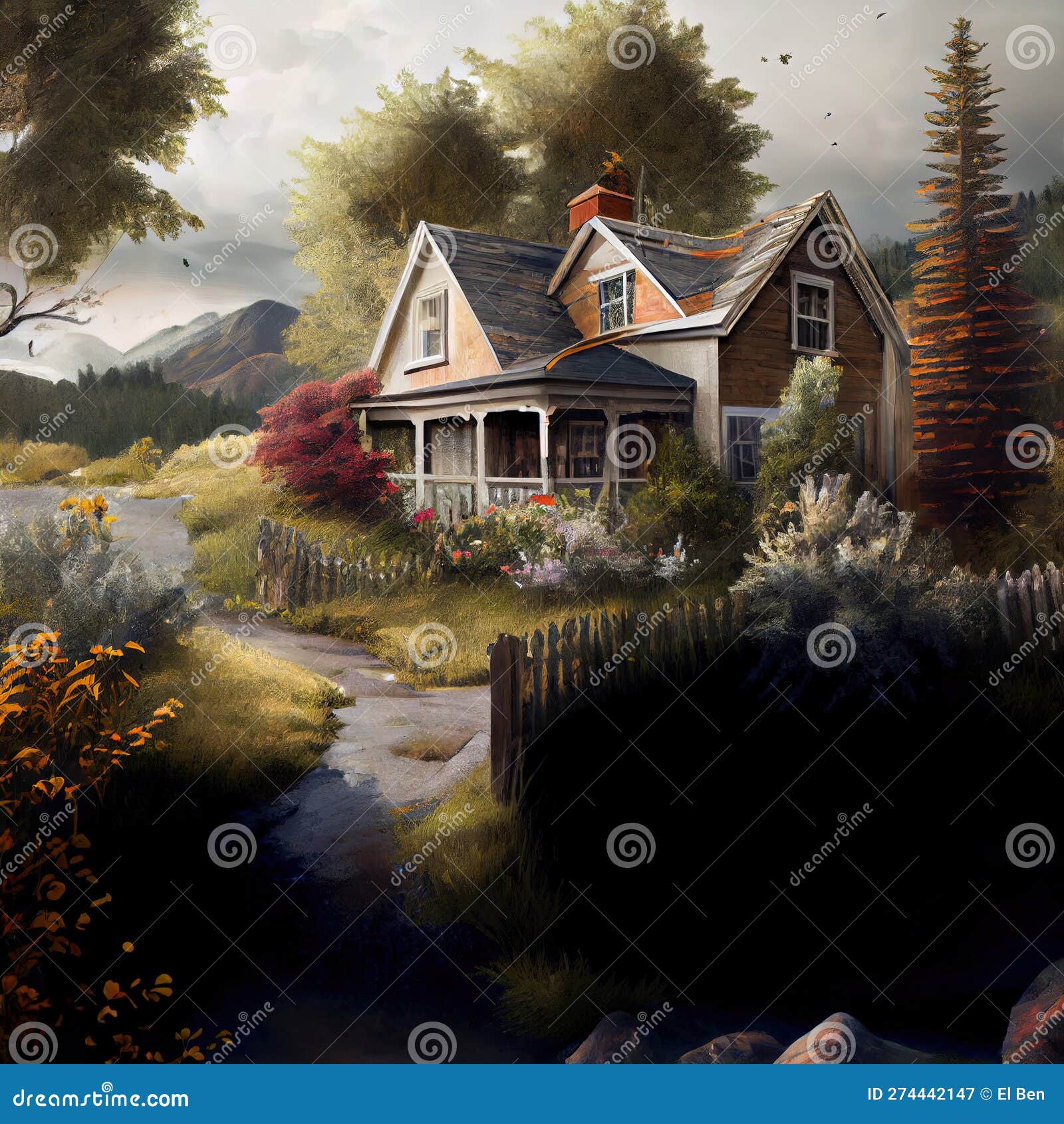 Landscape Abstract Realism Style - Ai Generated Stock Illustration ...