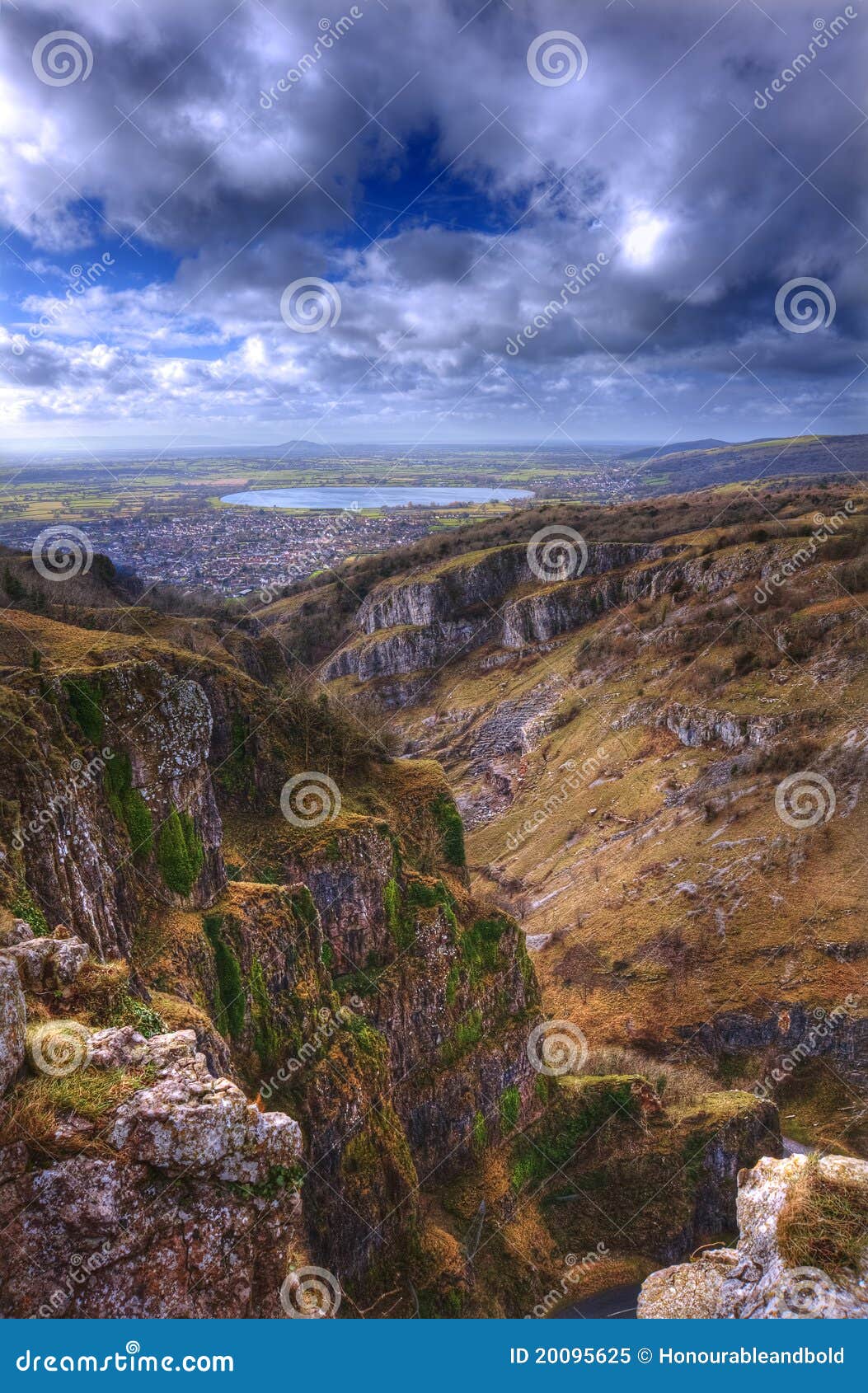 Landscape Across Top of Ancient Mountain Gorge Stock Image - Image of ...