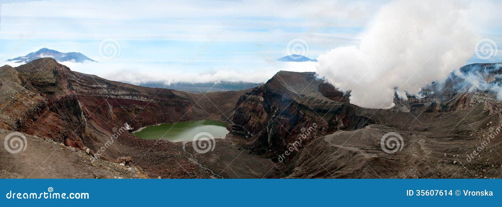 Landscape of Active Volcano Gorely on Kamchatka Stock Photo - Image of ...