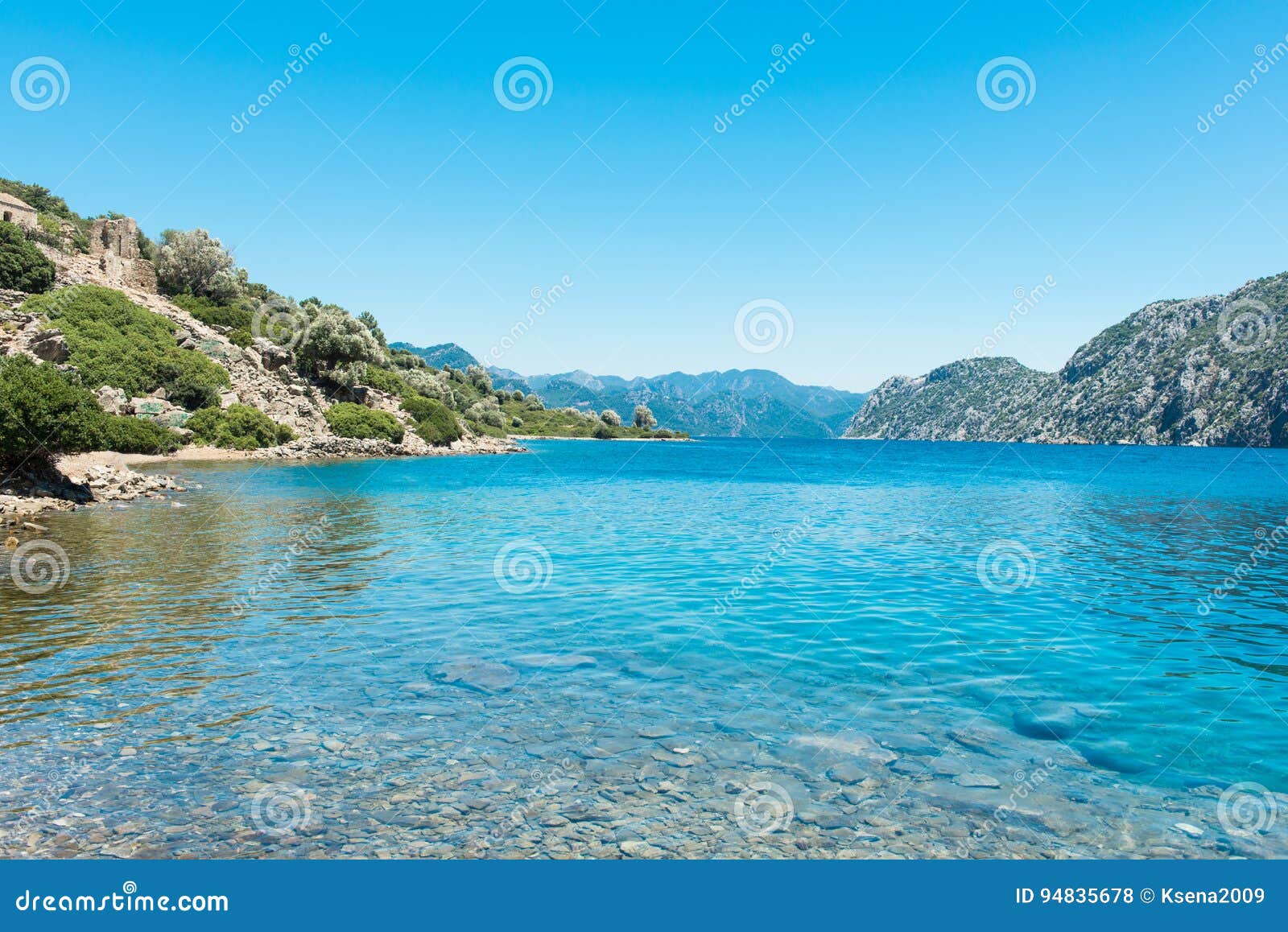 Landscape of the Aegean Coast Stock Photo - Image of pine, aegean: 94835678