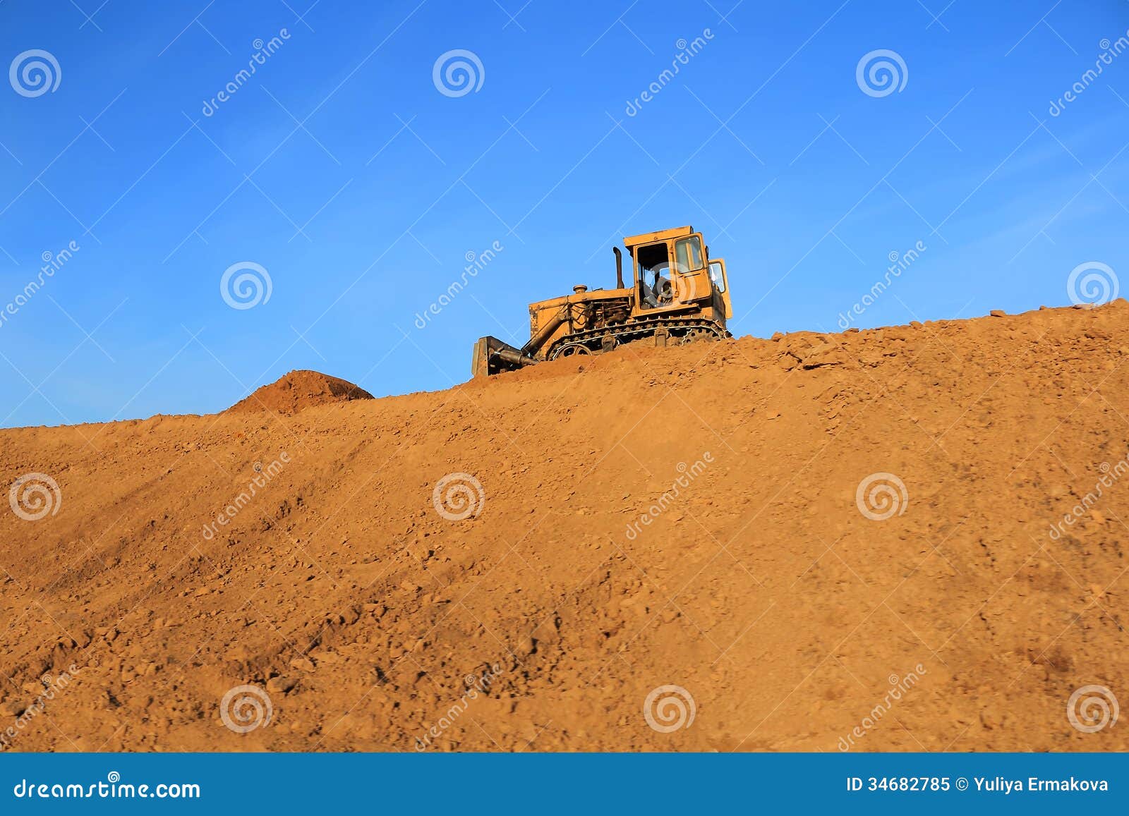 Landscape with Agricultural Machine Stock Image - Image of vehicle ...