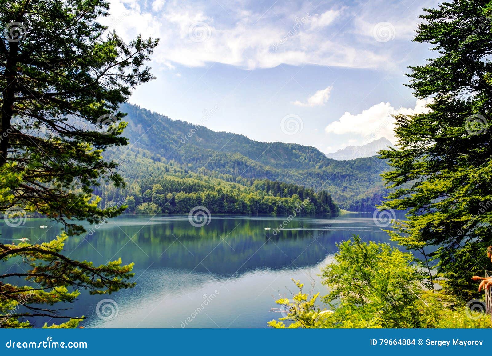 Landscape of Alpsee, Bayern Germany Stock Photo - Image of scenic ...